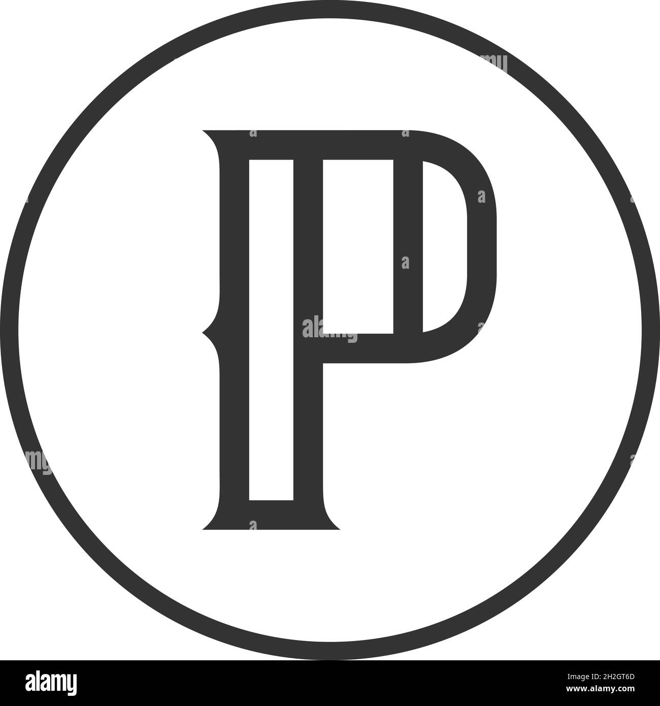 LETTER P LOGO DESIGN WITH NEGATIVE SPACE EFFECT FOR ILLUSTRATION USE ...