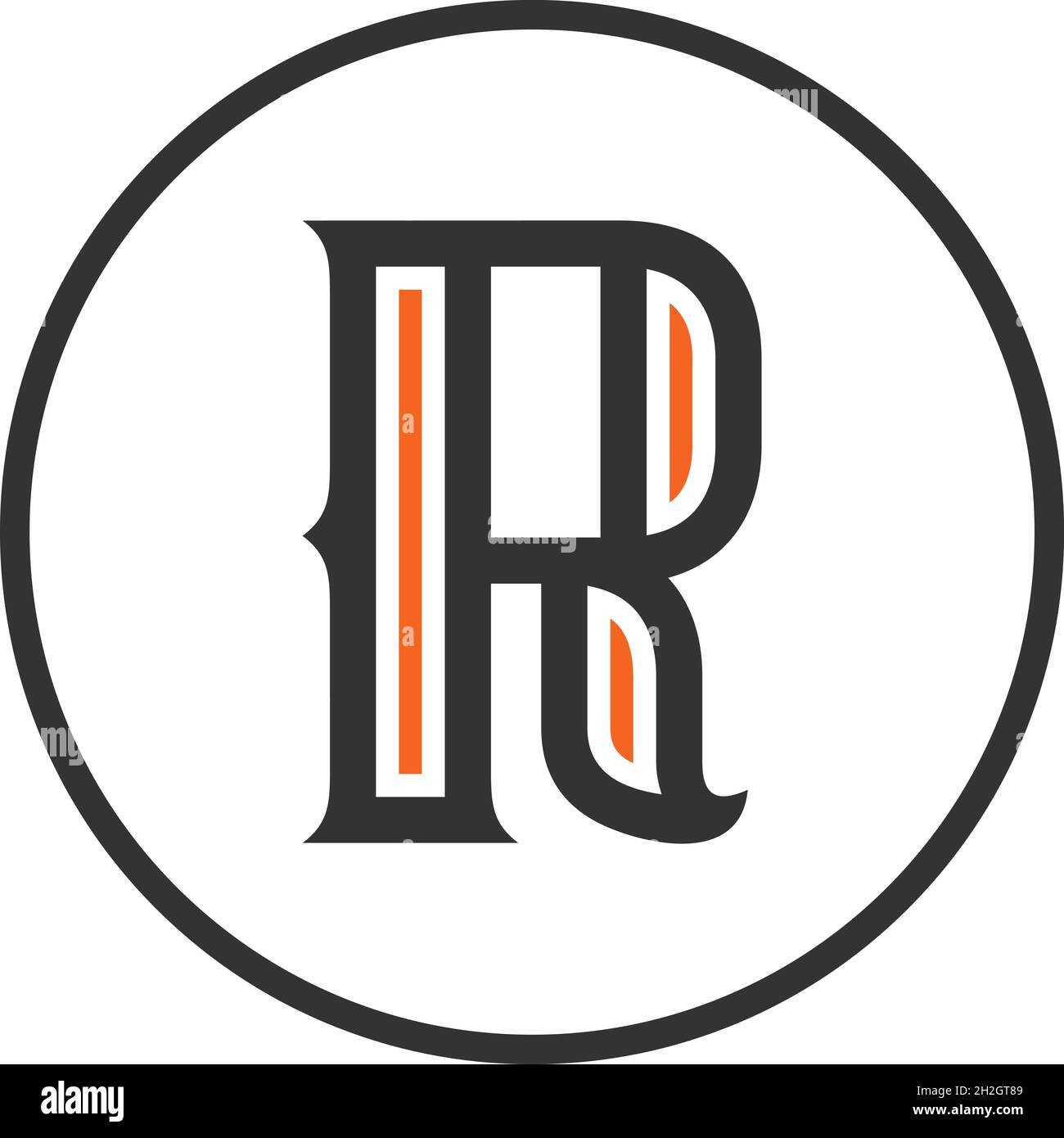 LETTER R LOGO DESIGN WITH NEGATIVE SPACE EFFECT FOR ILLUSTRATION USE ...