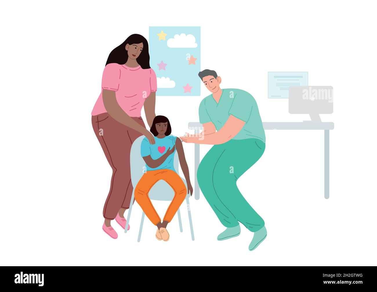 Doctor child parent Cut Out Stock Images & Pictures - Alamy