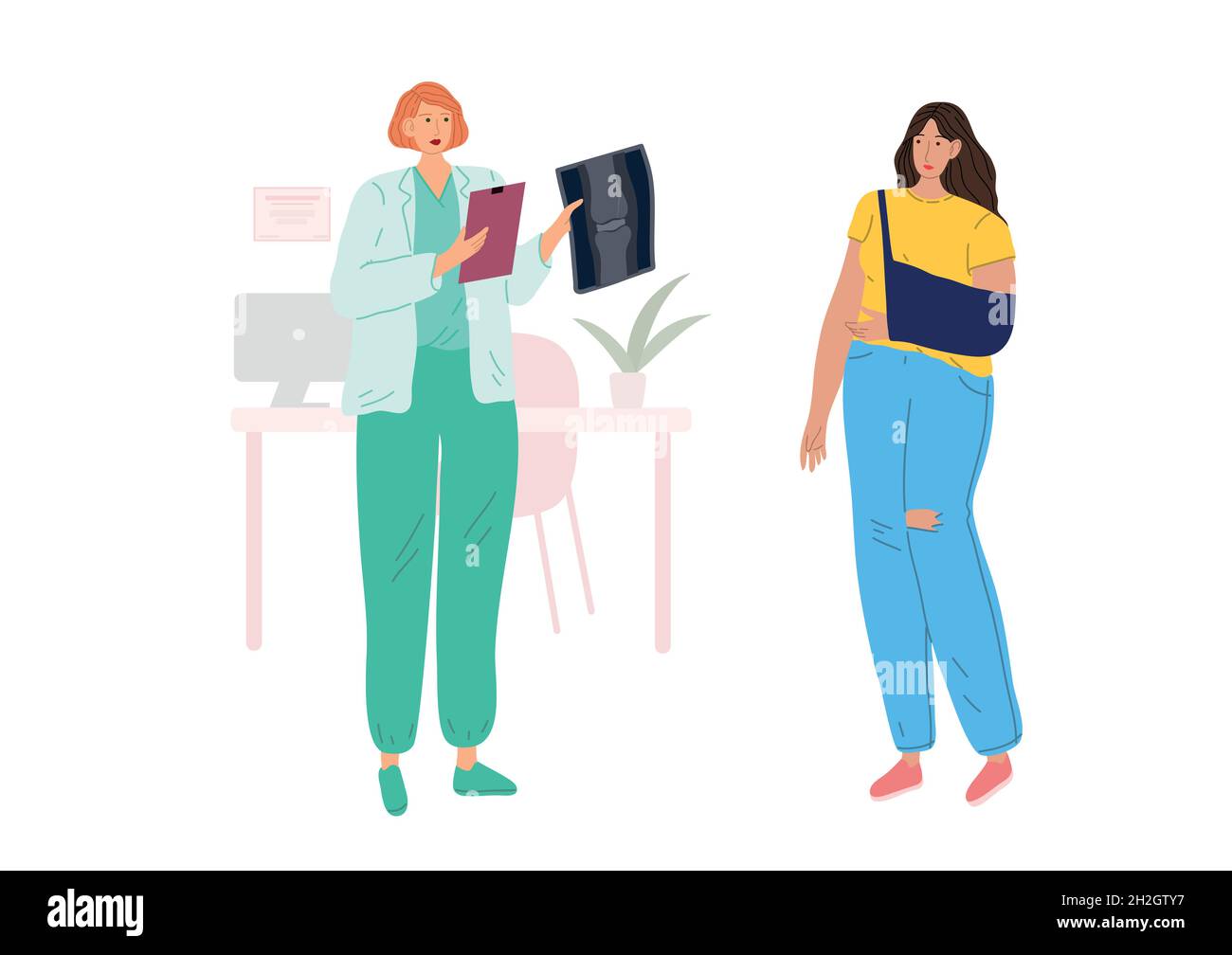 Female doctor medicine ray Stock Vector Images - Alamy