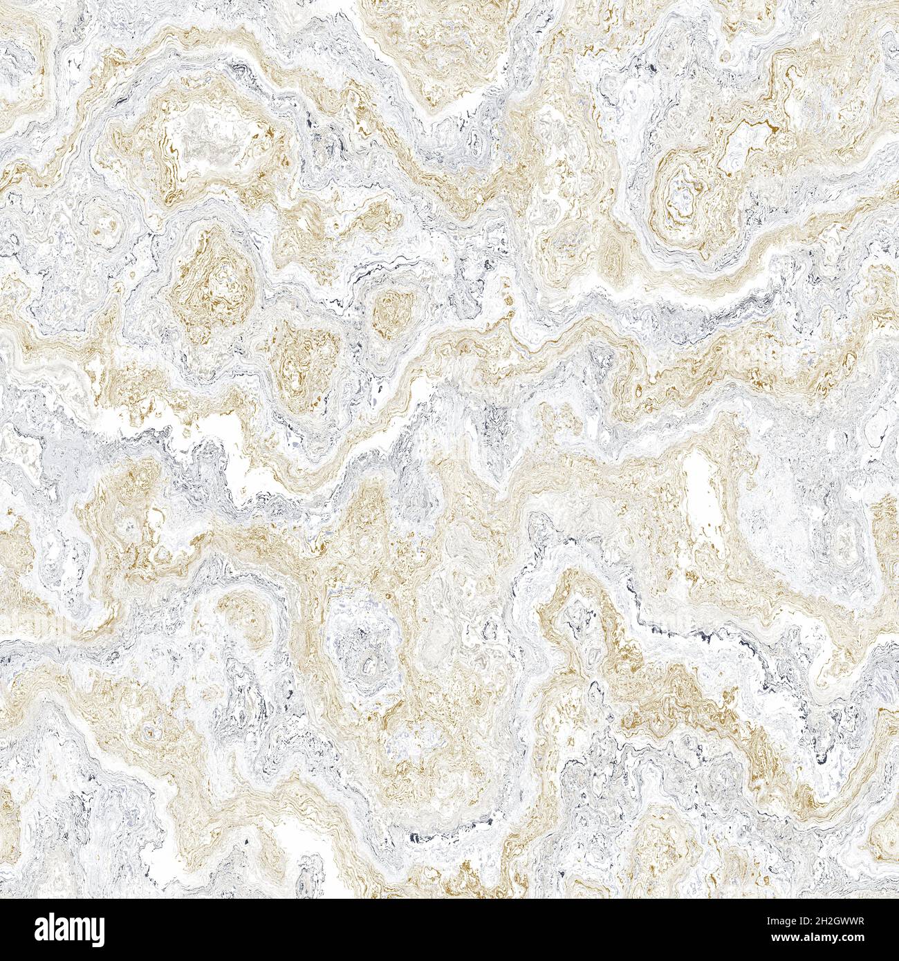 White tonal marbled seamless texture. Irregular pale ink blotch paint ...