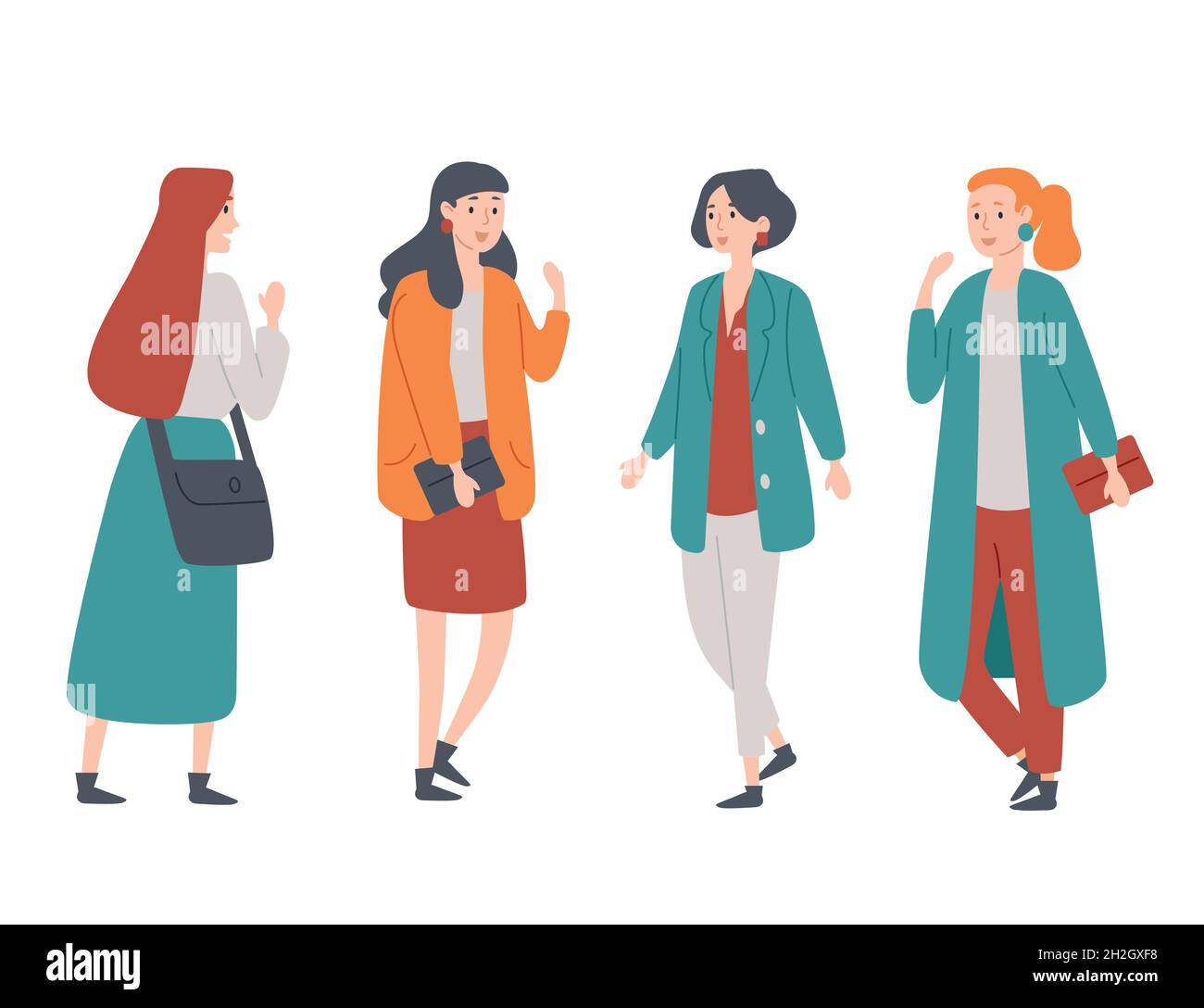 Four Friends Clipart