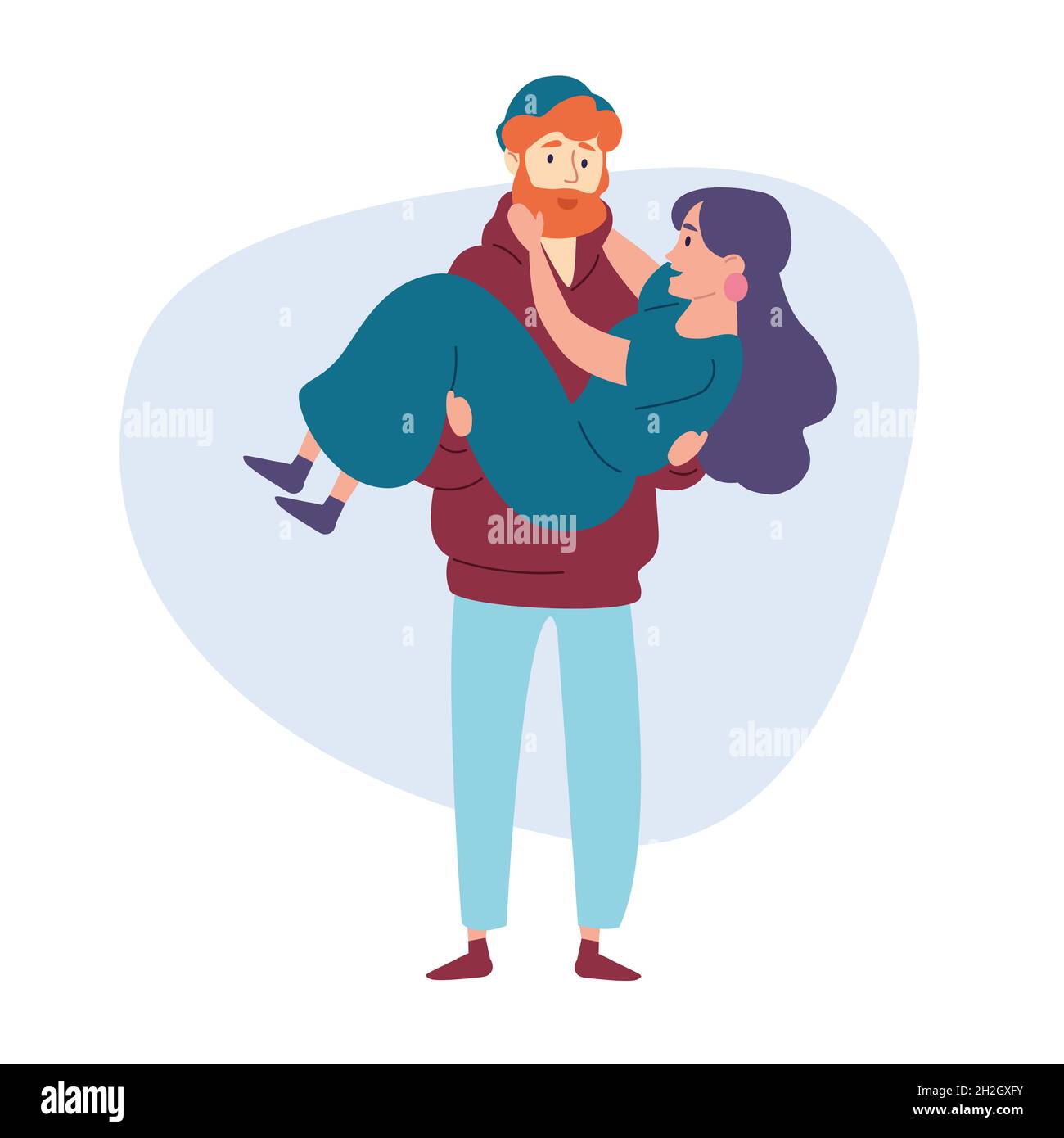 Handsome boyfriend Stock Vector Images - Alamy
