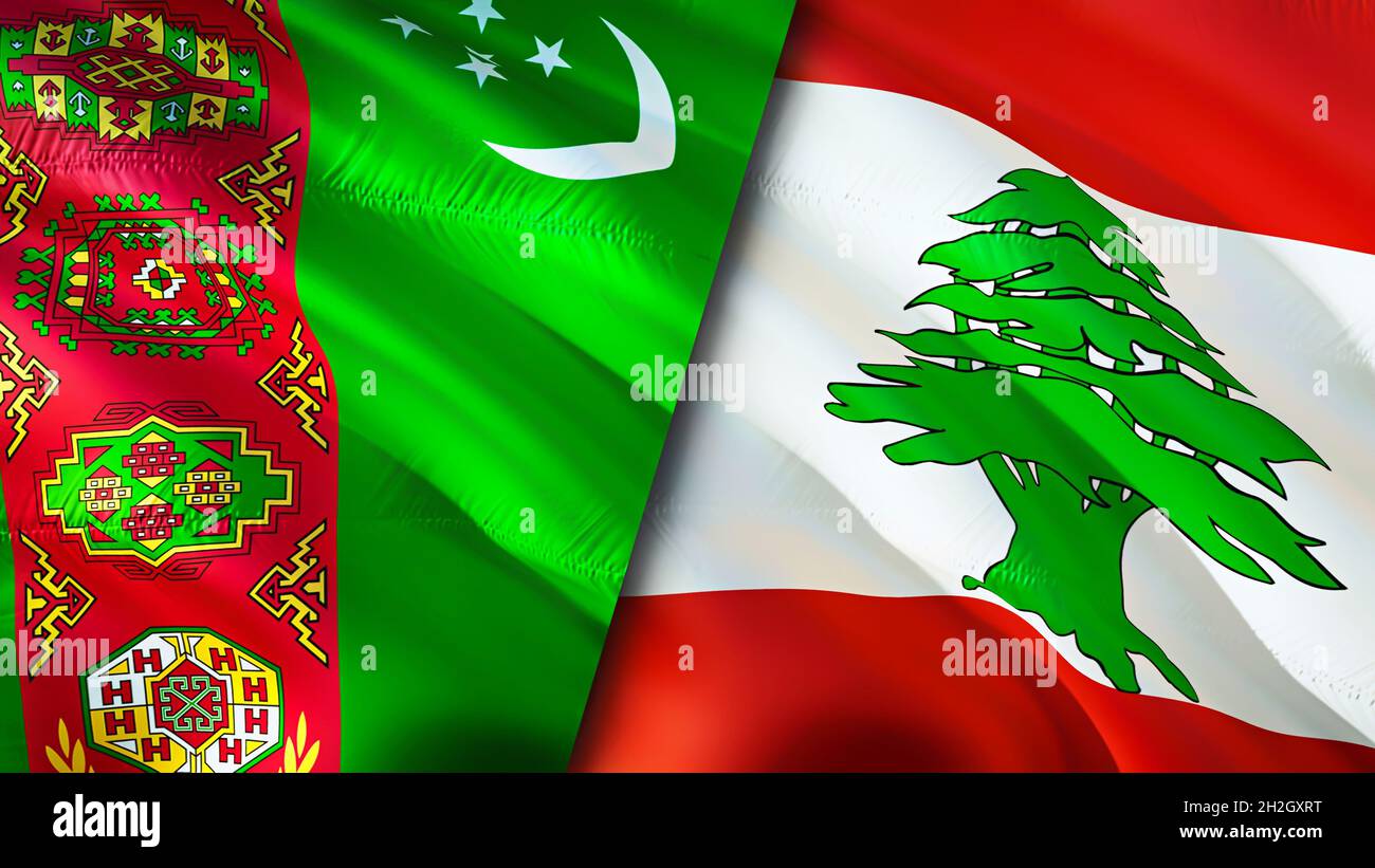 Turkmenistan lebanon flag hi-res stock photography and images - Alamy