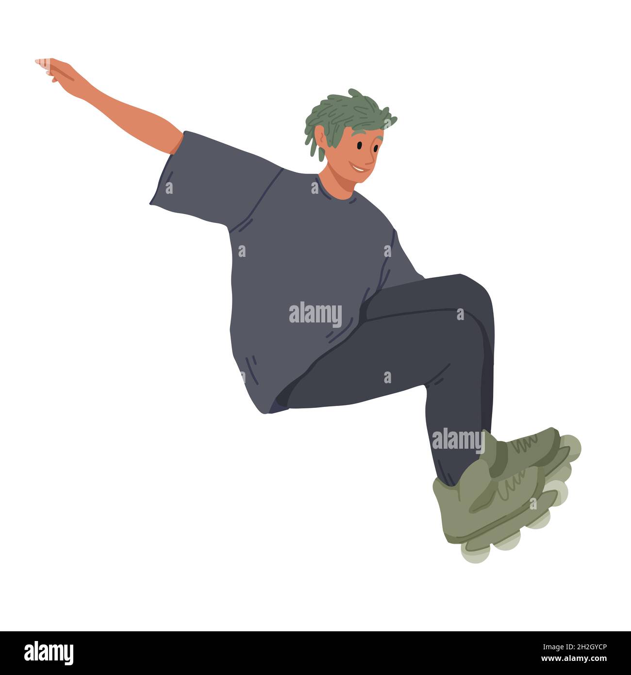 Inline skates and jump hi-res stock photography and images - Alamy