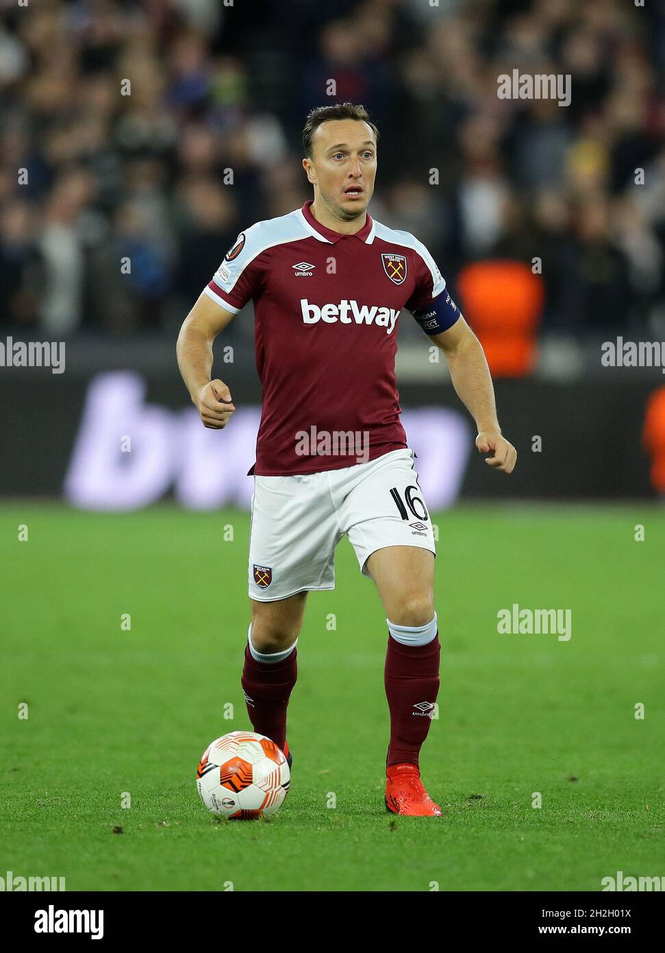 London, England, 21st October 2021. Mark Noble of West Ham United ...
