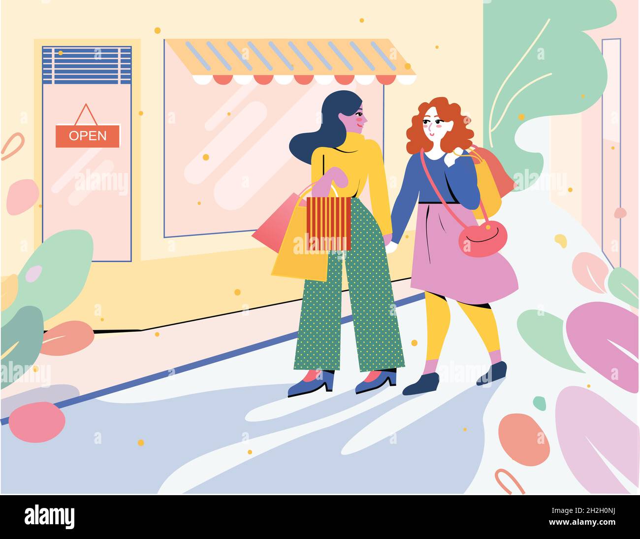 Girls with gifts Stock Vector Images - Alamy