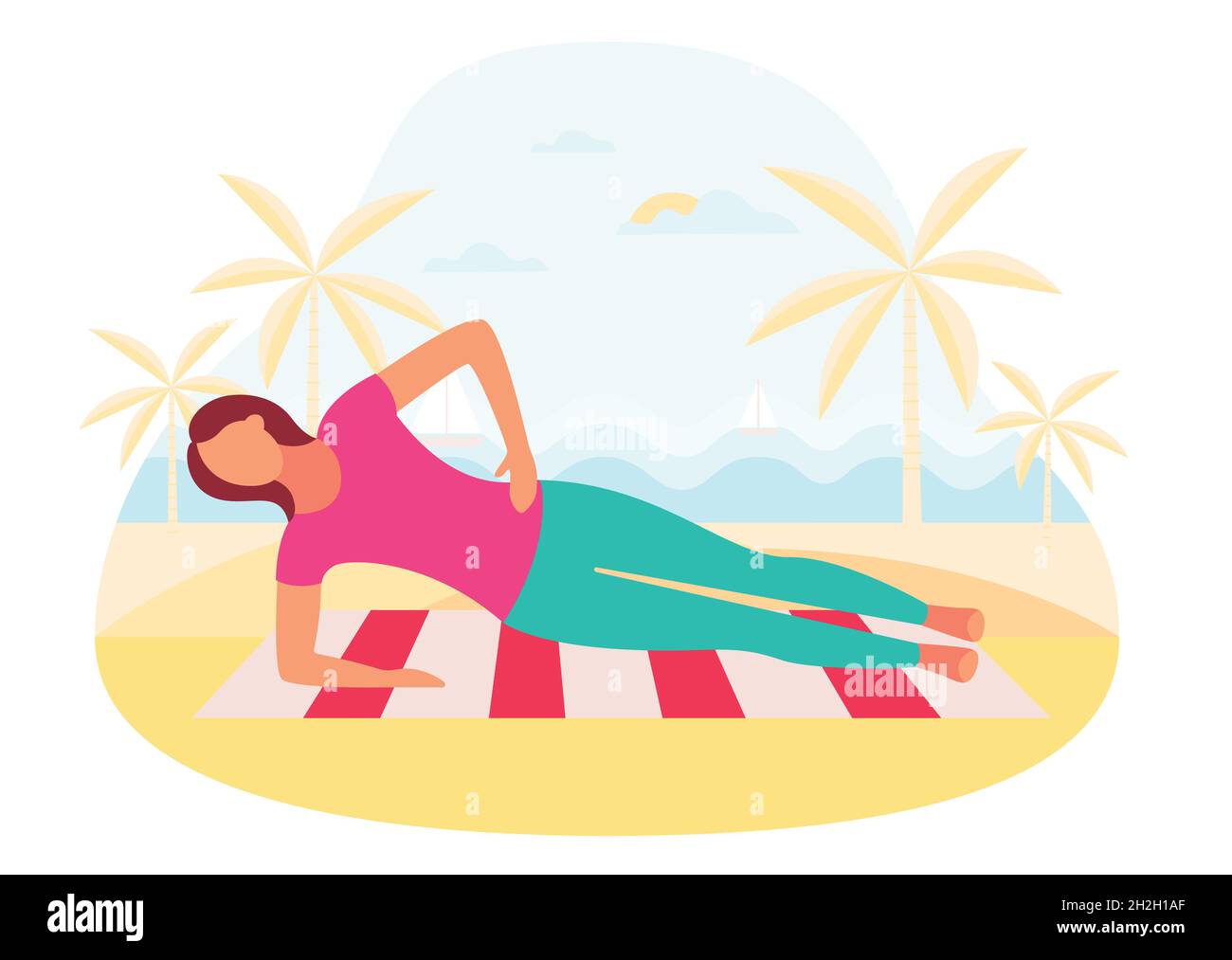 Side plank man exercise Stock Vector Images - Alamy