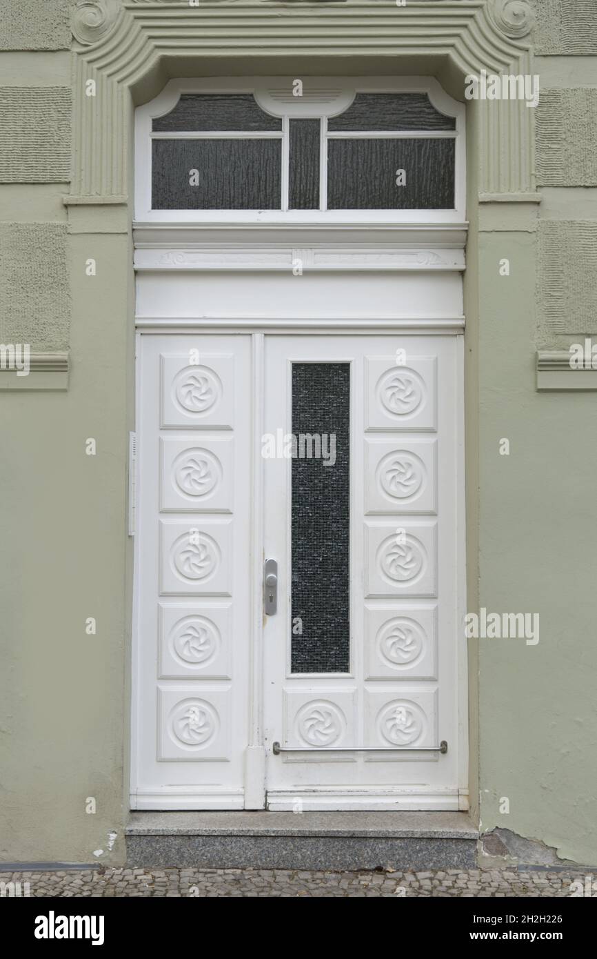 outdoor front door of a german house Stock Photo - Alamy