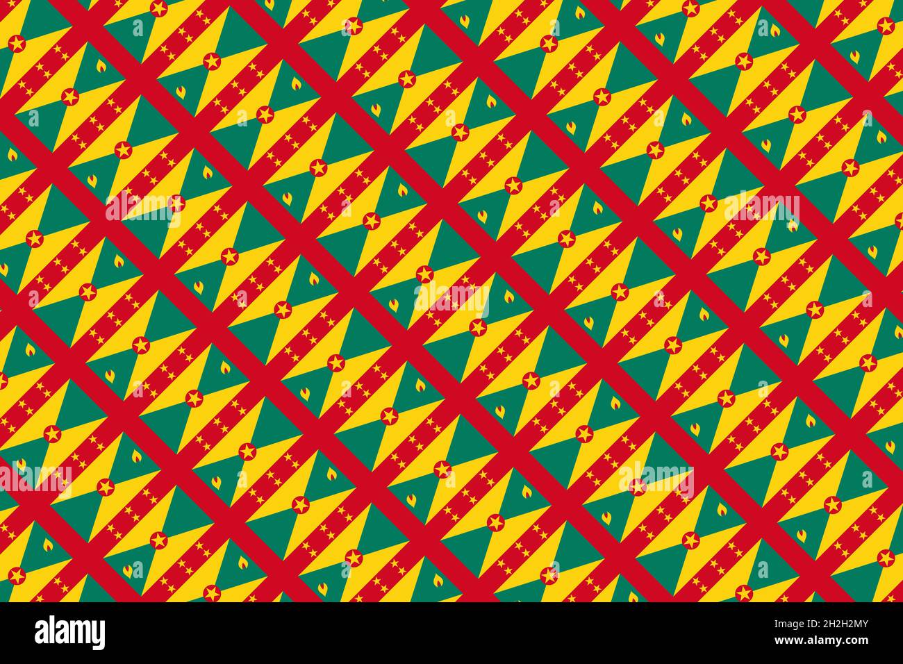 Simple geometric pattern in the colors of the national flag of Grenada ...