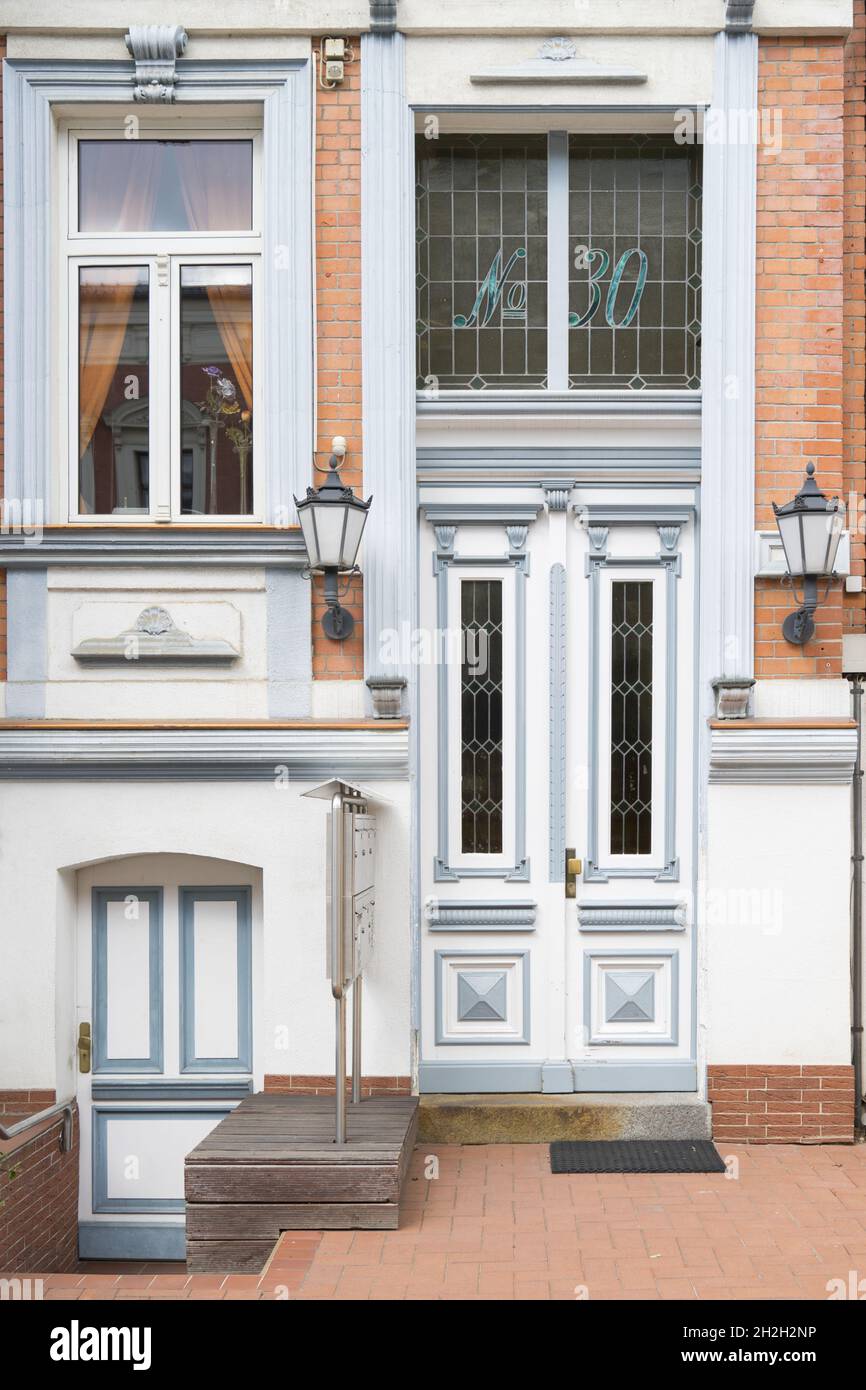 outdoor front door of a german house Stock Photo - Alamy