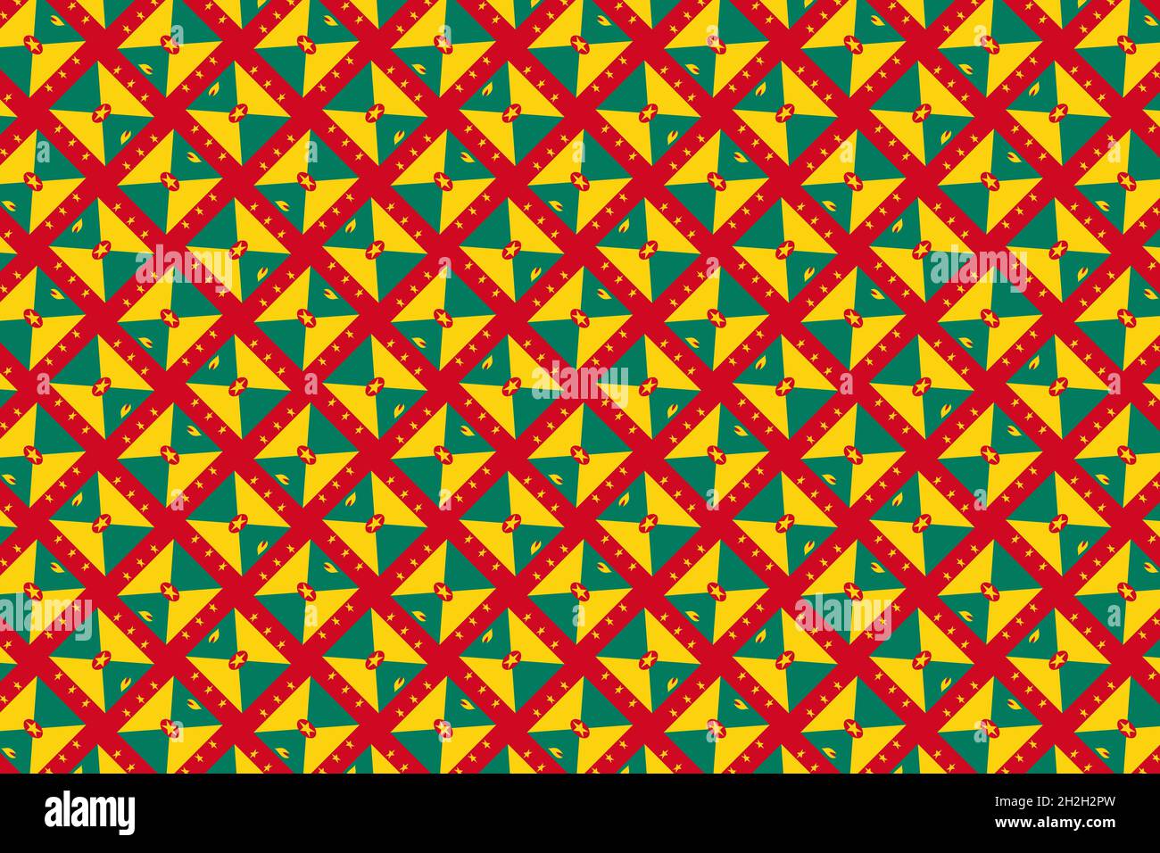 Simple geometric pattern in the colors of the national flag of Grenada ...