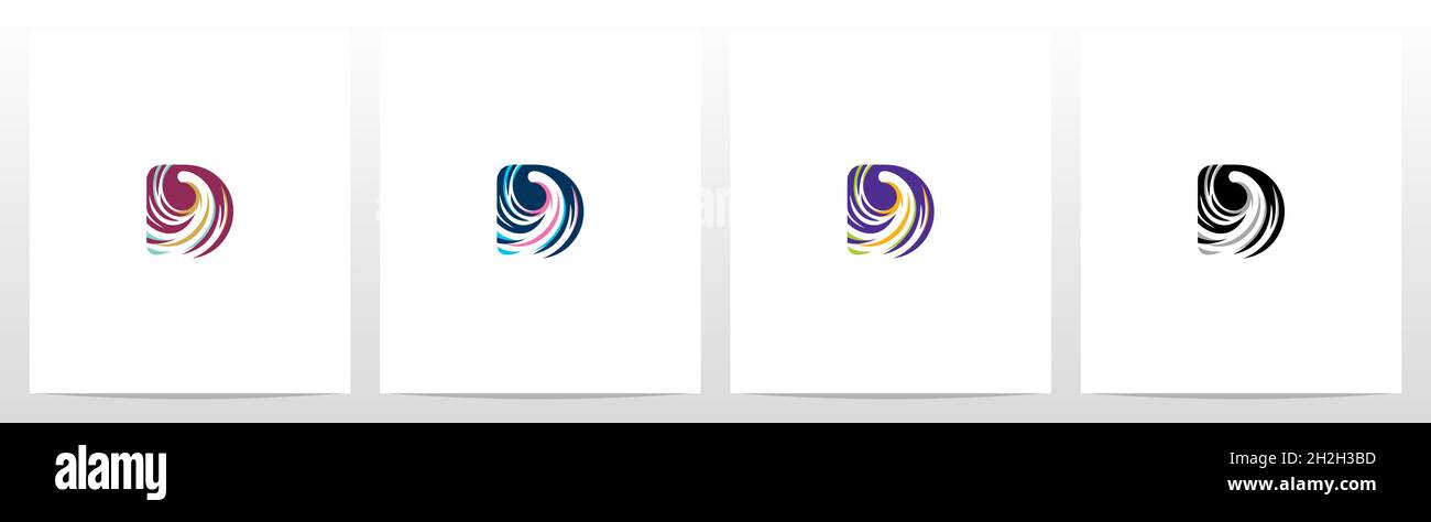 Twist And Swirl Letter Logo Design D Stock Vector Image & Art - Alamy