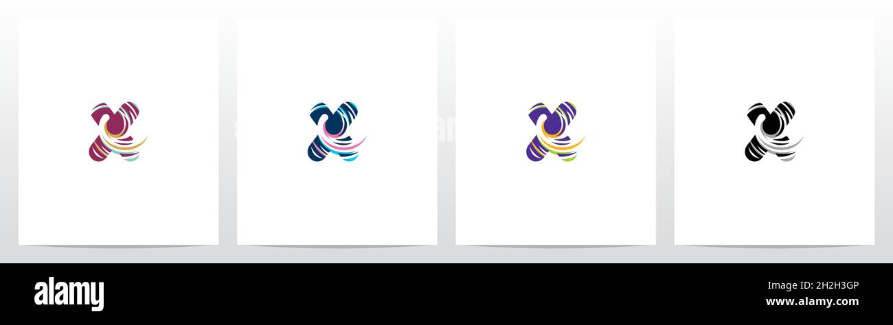 Twist And Swirl Letter Logo Design X Stock Vector Image & Art - Alamy