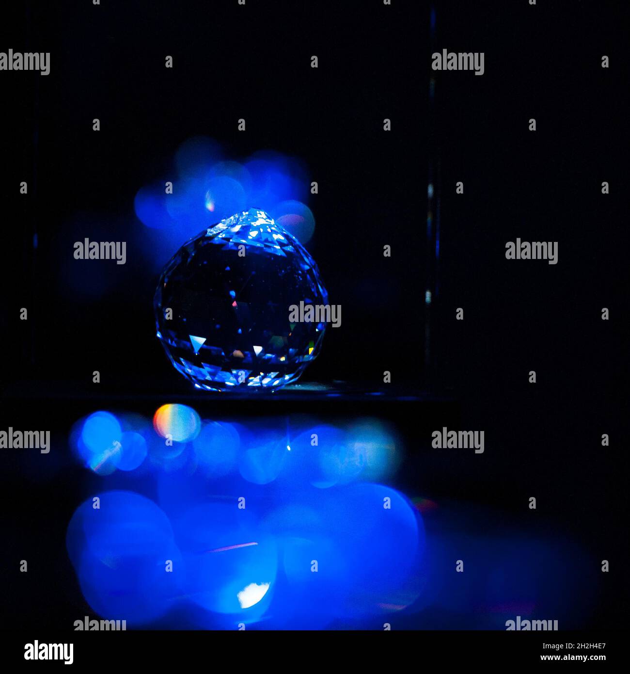 Swarovski crystals on a black background in a store in Innsbruck Stock ...