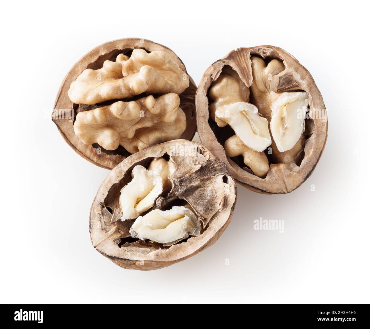 Walnuts isolated on white background with clipping path Stock Photo - Alamy