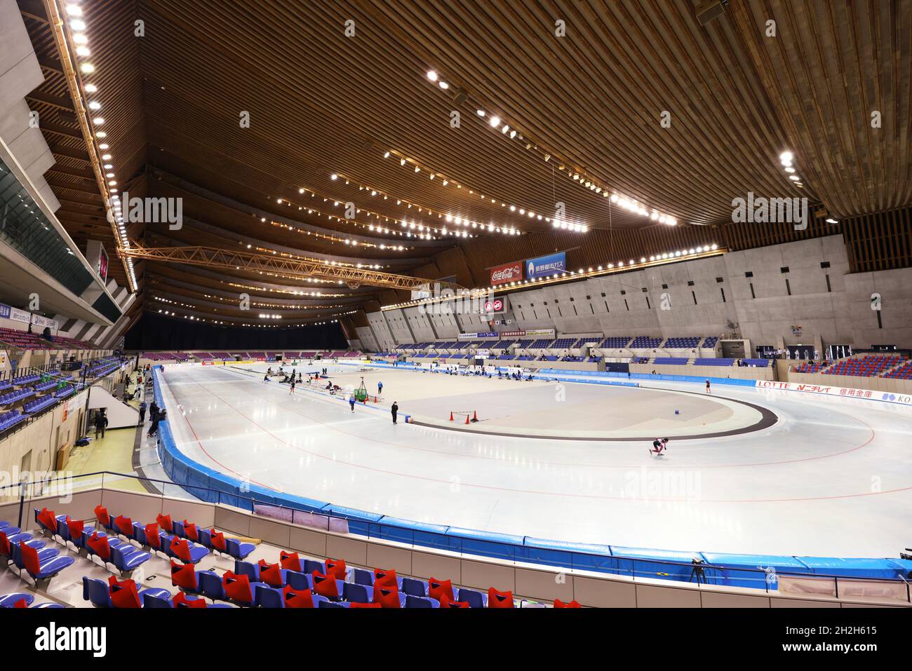 Nagano, Japan. 22nd Oct, 2021. General view Speed Skating : The 28th ...