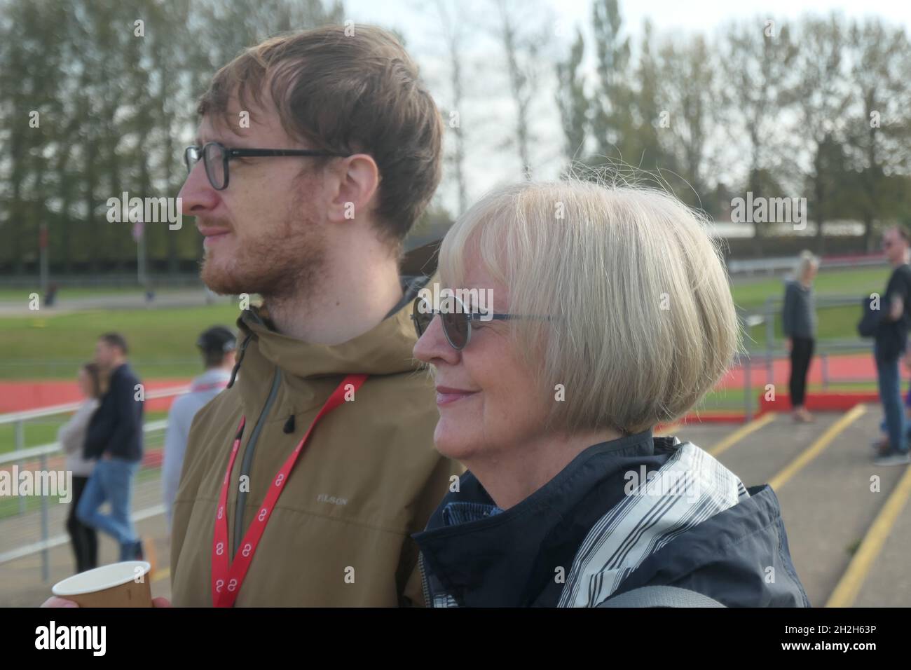 Silverstone motor racing circuit Northamptonshire UK watch watching ...