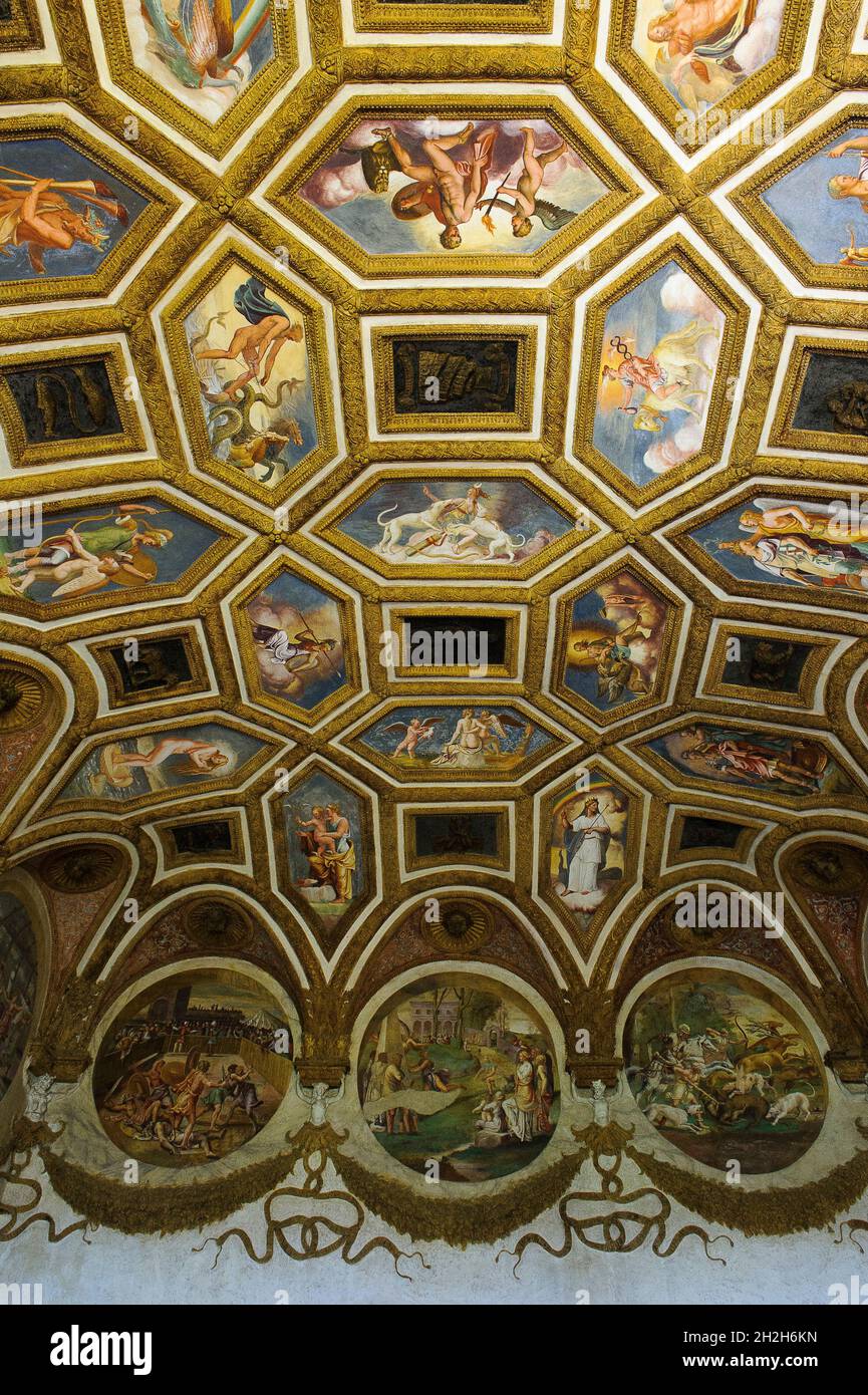 Europe, Italy, Lombardy, Palazzo Te built in 1525 in Mantua, Chamber of ...