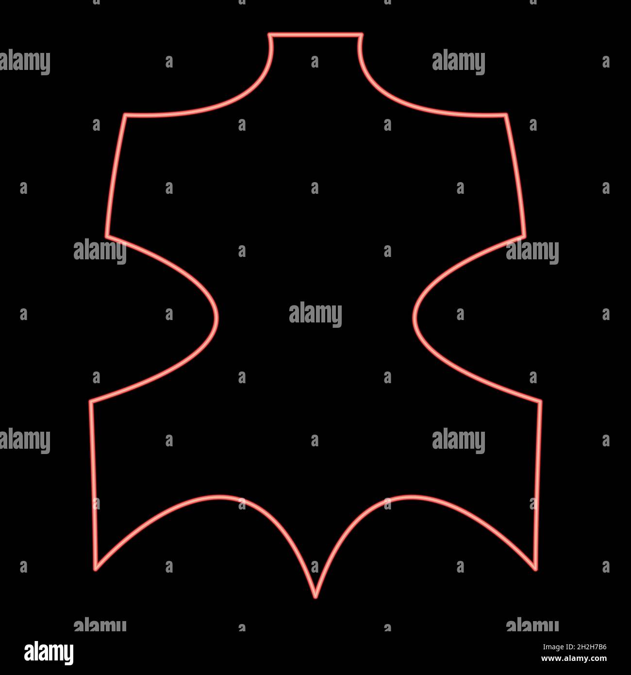 Neon leather red color vector illustration flat style light image Stock ...