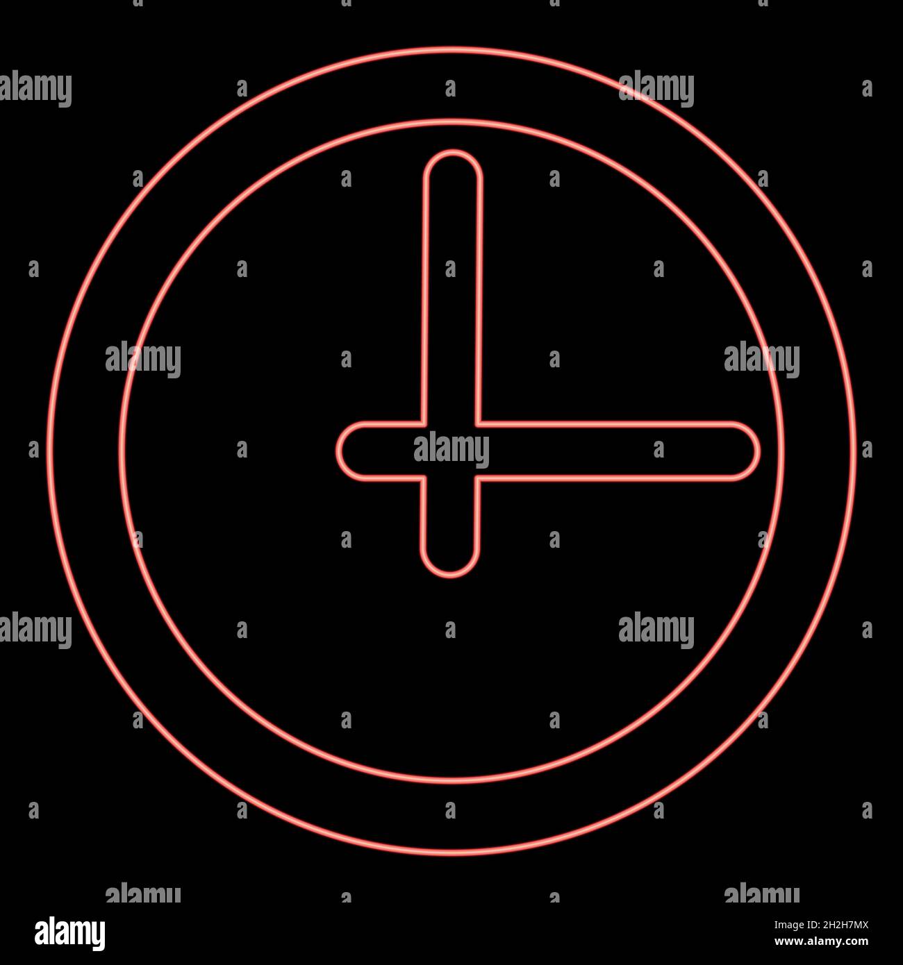 Vector neon clock hi-res stock photography and images - Alamy