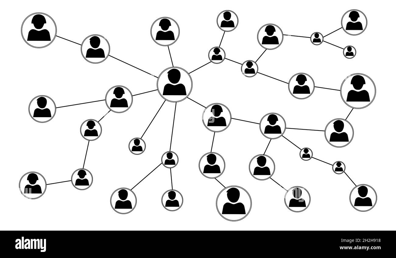 Social network concept on white background Stock Photo - Alamy
