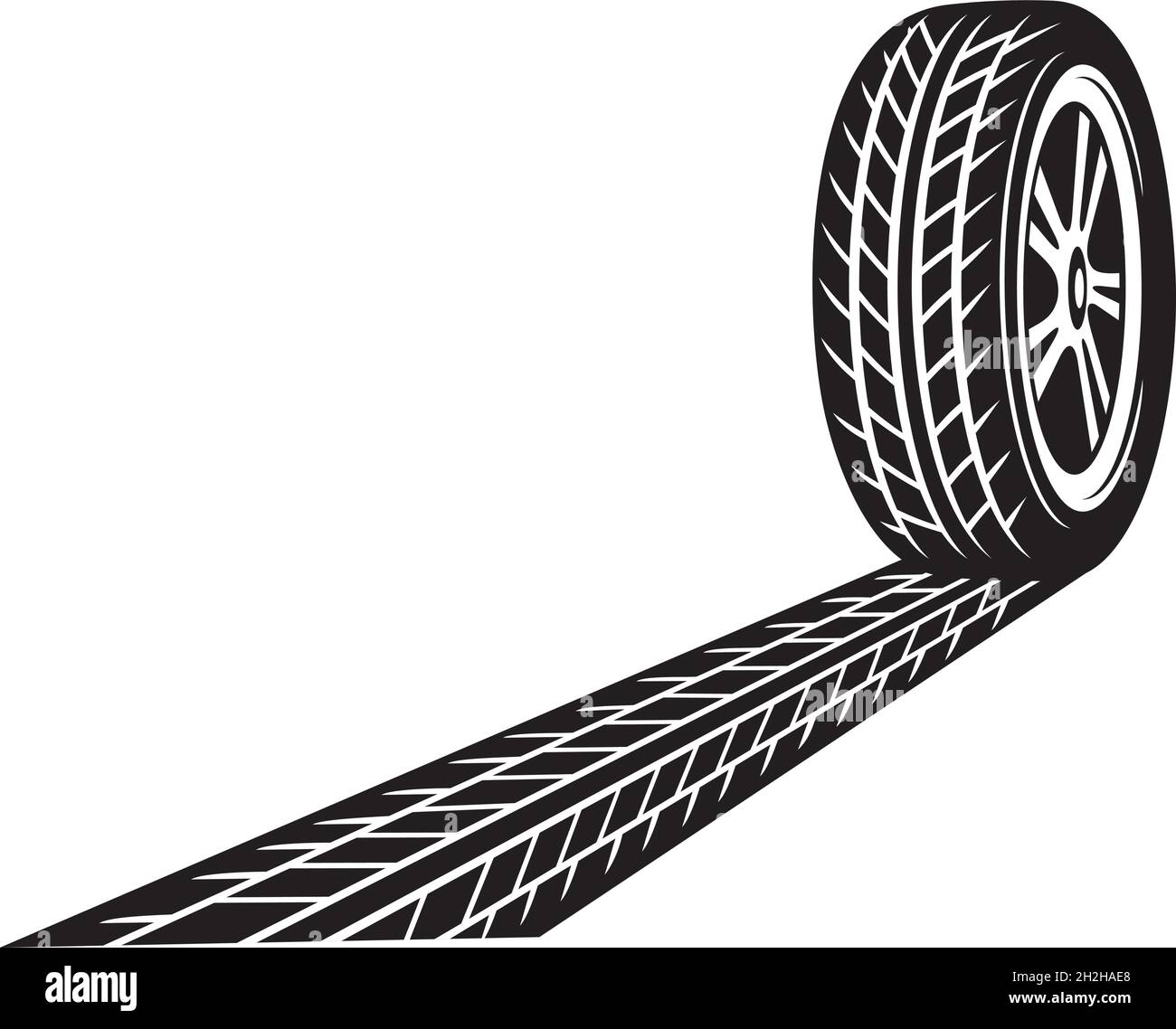 Tire and Track vector illustration Stock Vector Image & Art - Alamy