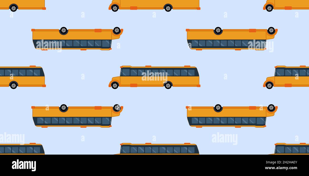 School bus seamless pattern vector. School pattern background Stock ...