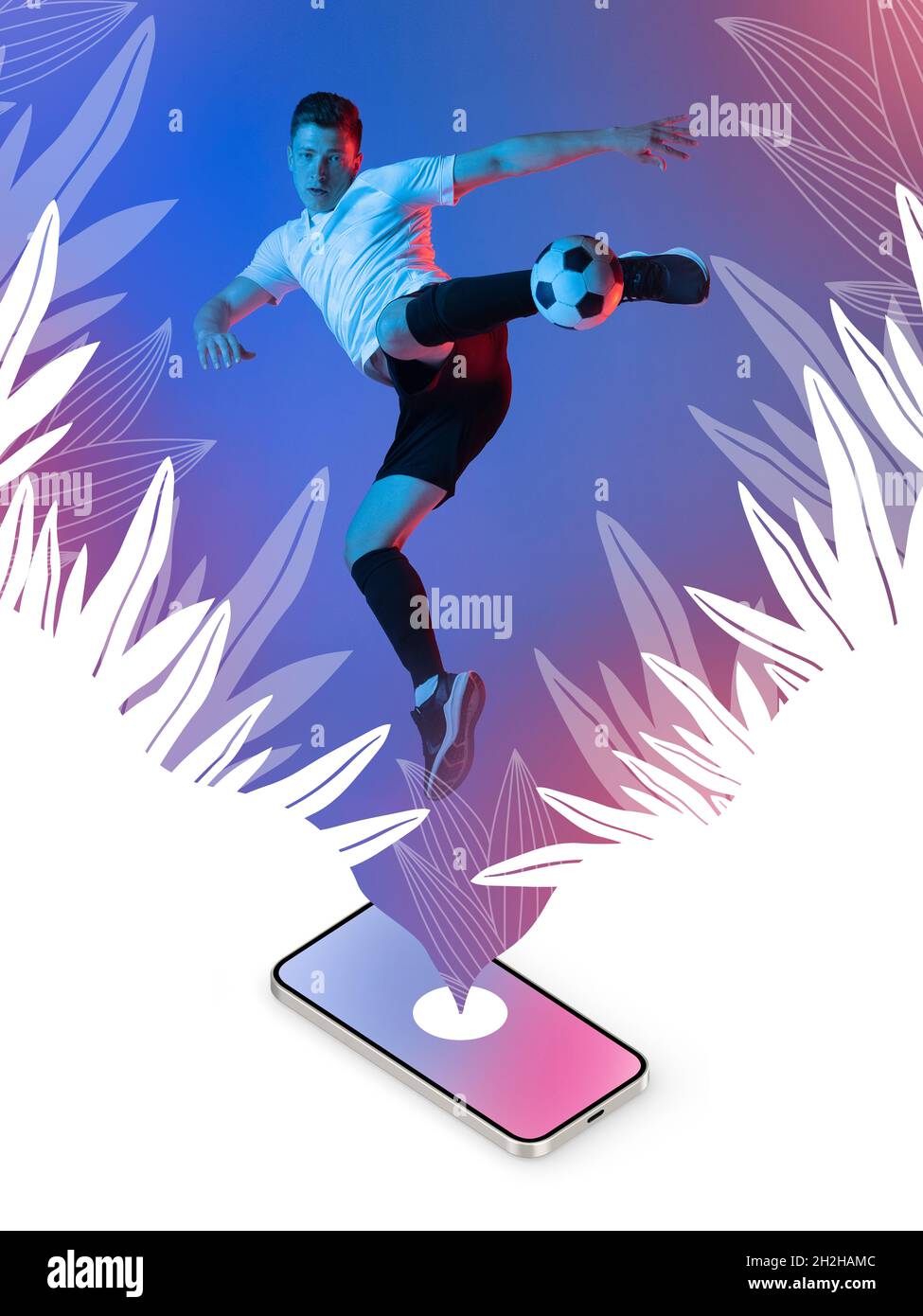 Contemporary art collage. Inspiration, idea, magazine style. Sport ...