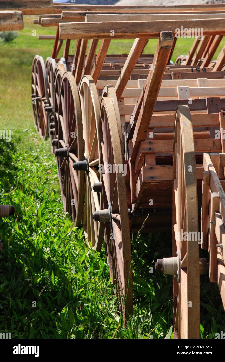 Handcarts were a means of conveyence for Mormon pioneers crossing the ...