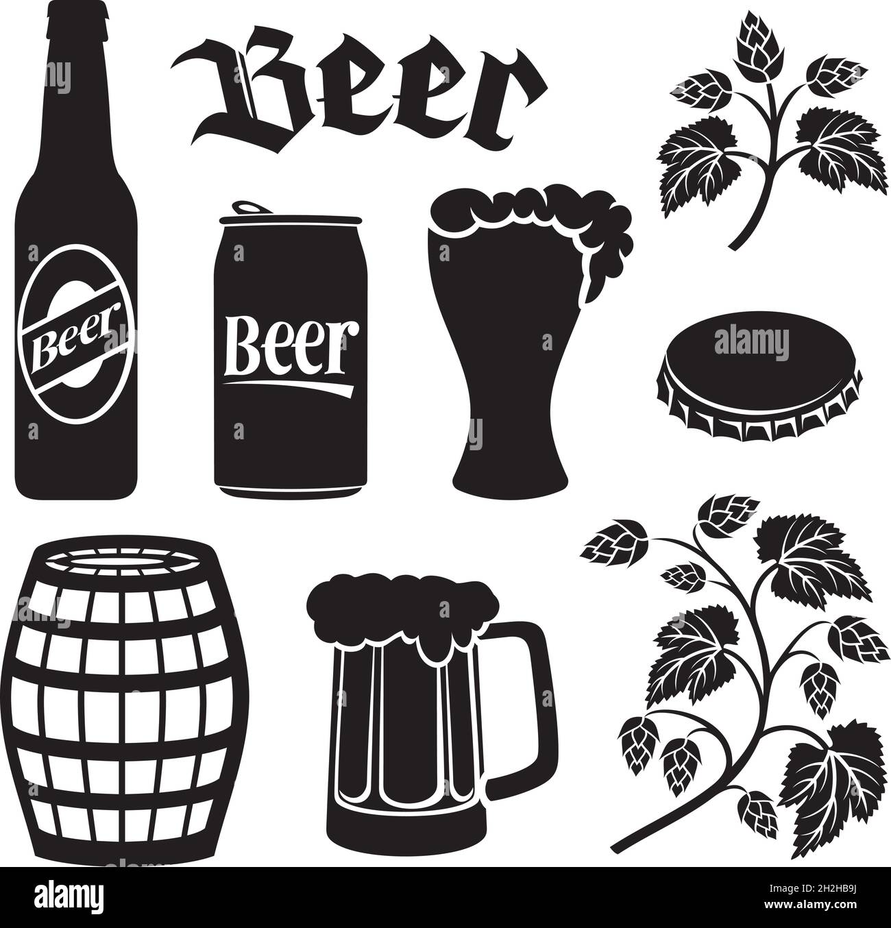 Beer icons set vector illustration Stock Vector Image & Art - Alamy