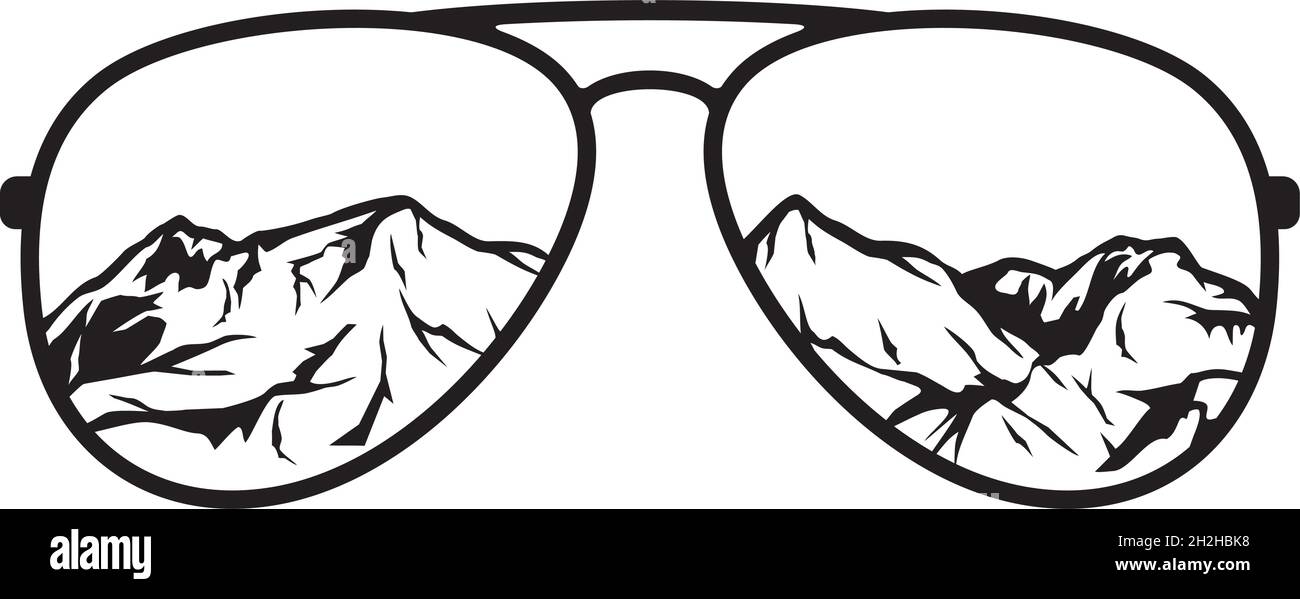 Aviator Sunglasses Drawing