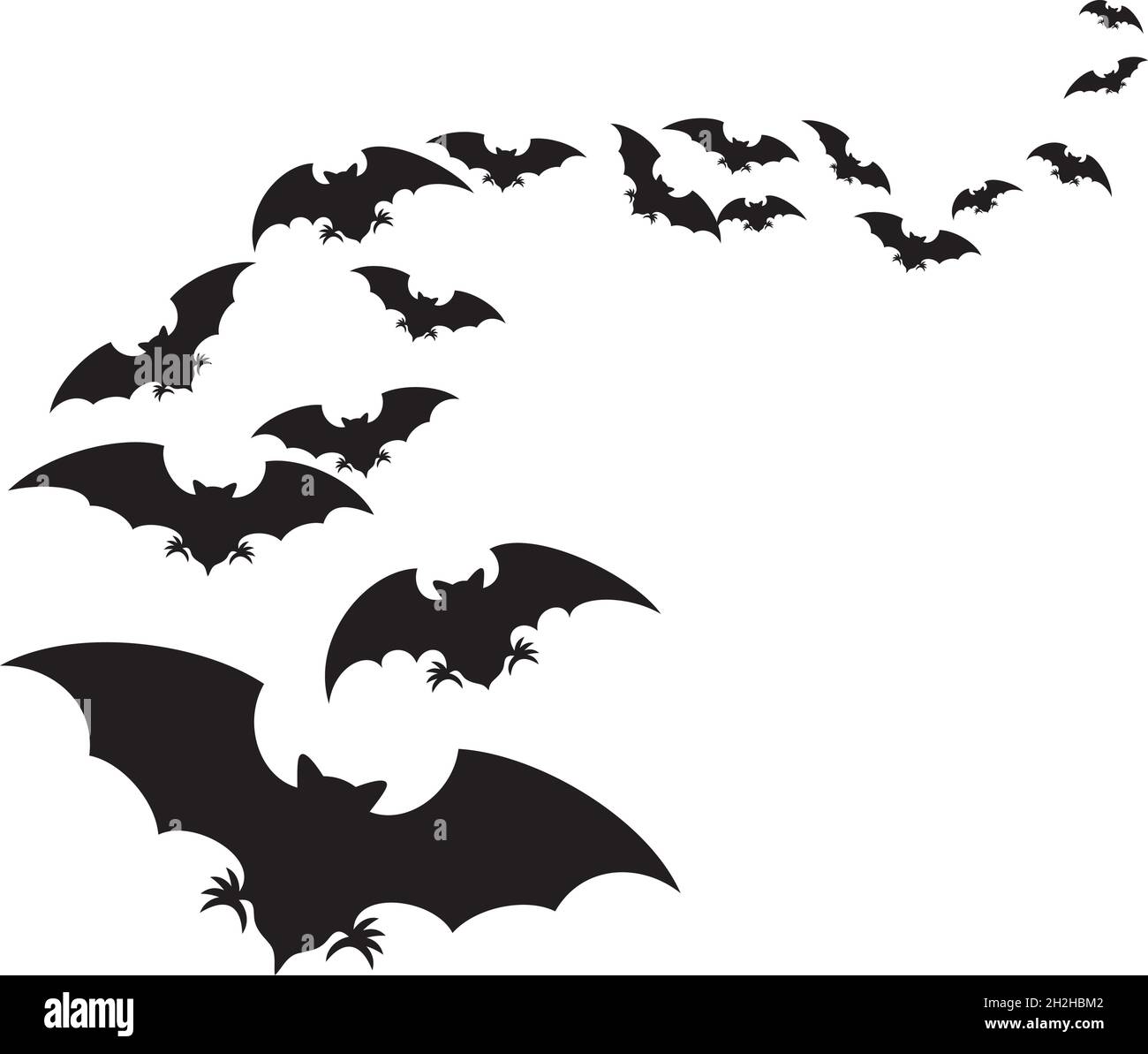 Flock of bats vector illustration Stock Vector Image & Art - Alamy