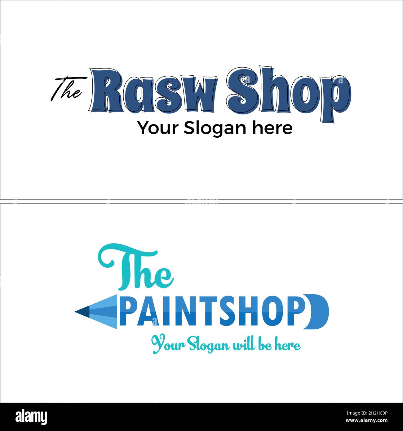 Modern business store paint shop pencil logo design Stock Vector Image ...