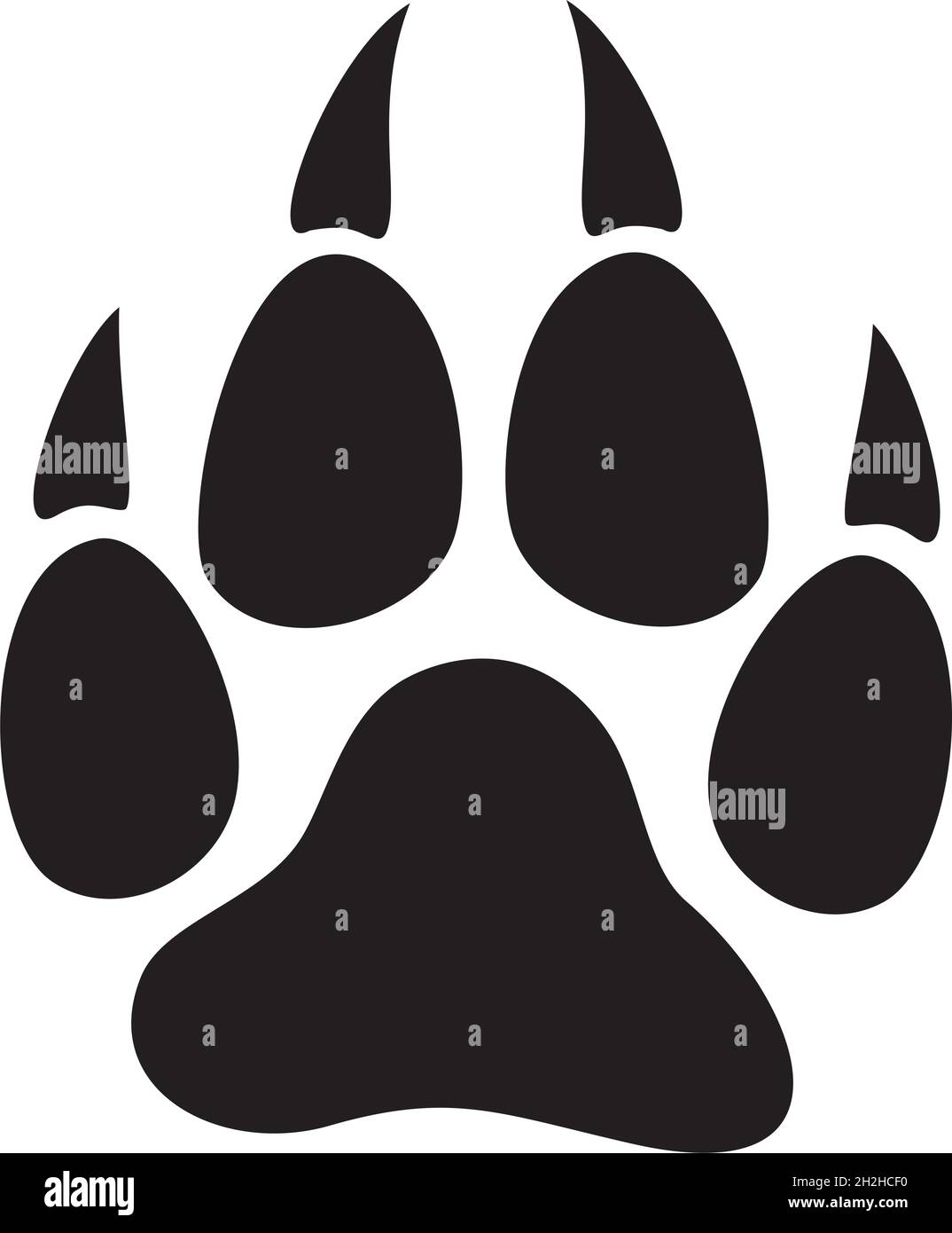 Wolf paw print vector illustration Stock Vector Image & Art - Alamy