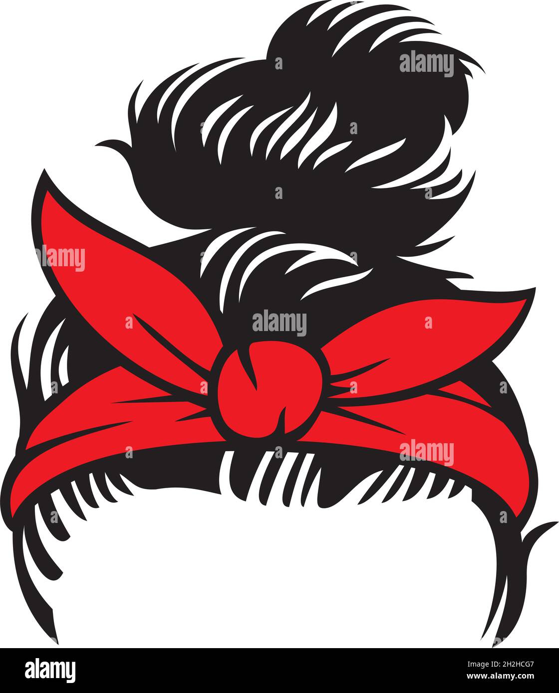 Messy Bun vector Illustration Stock Vector Image & Art - Alamy