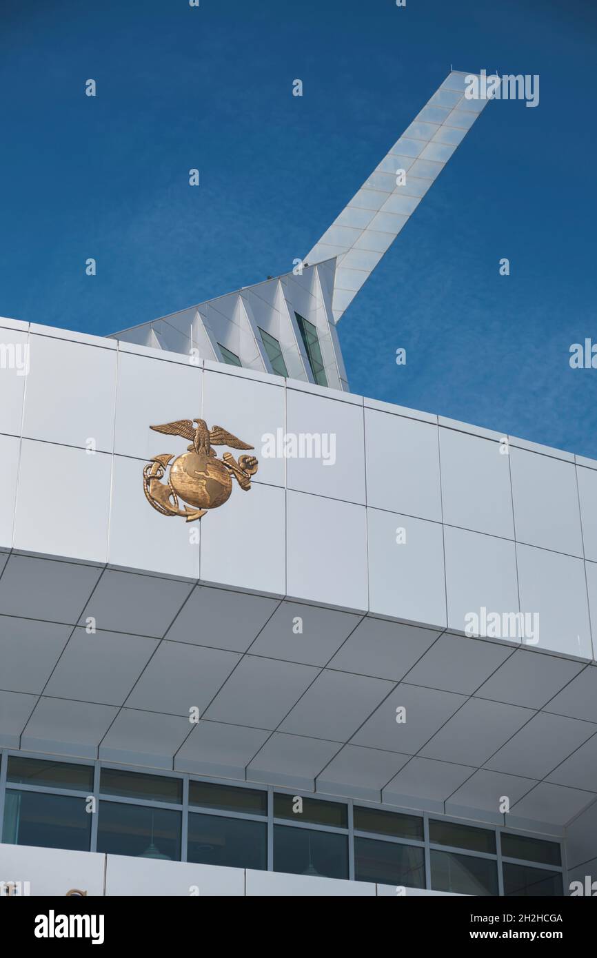 Detail of the soaring front entrance to the building. At the National ...