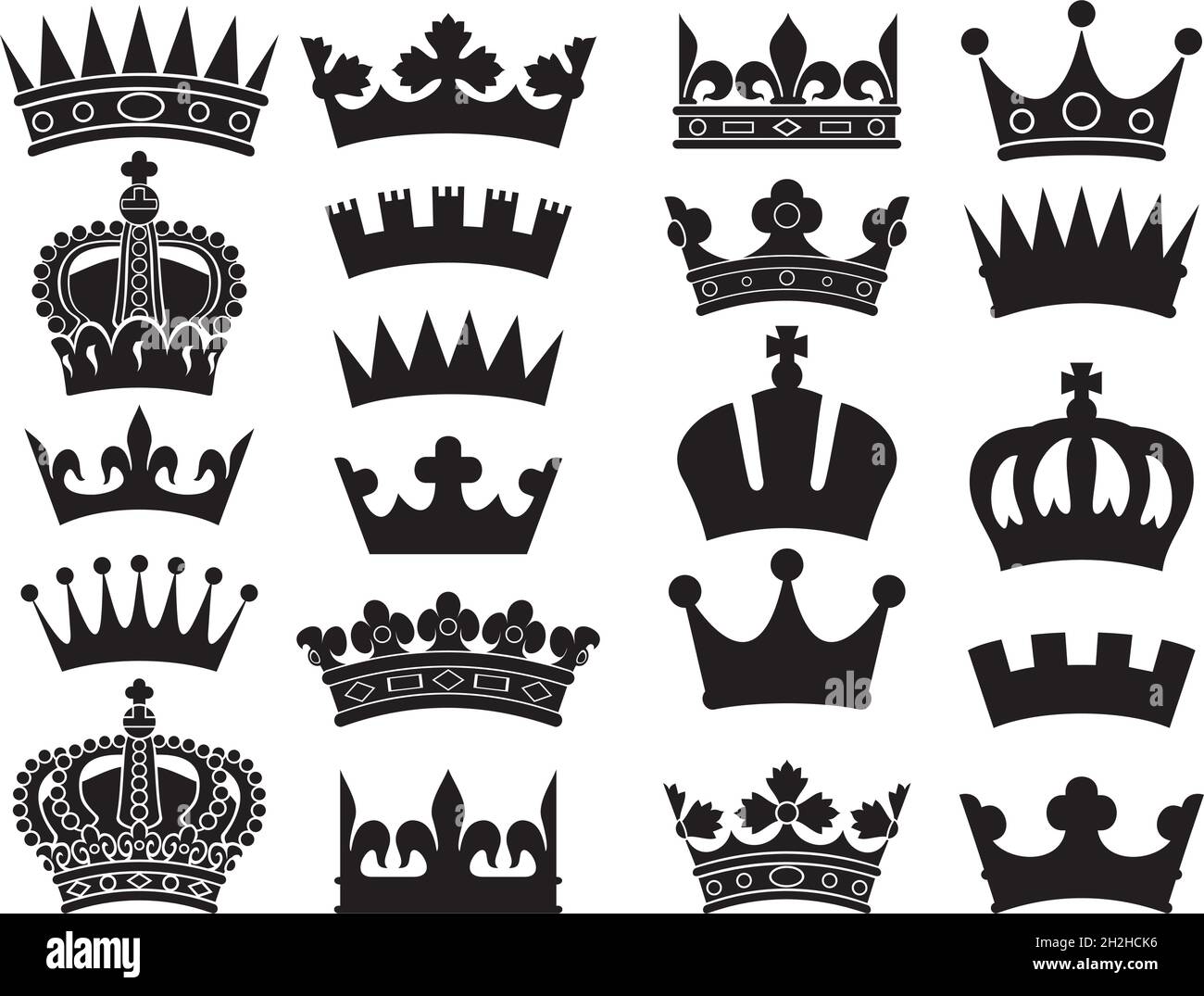 Crowns icons set vector illustration Stock Vector Image & Art - Alamy