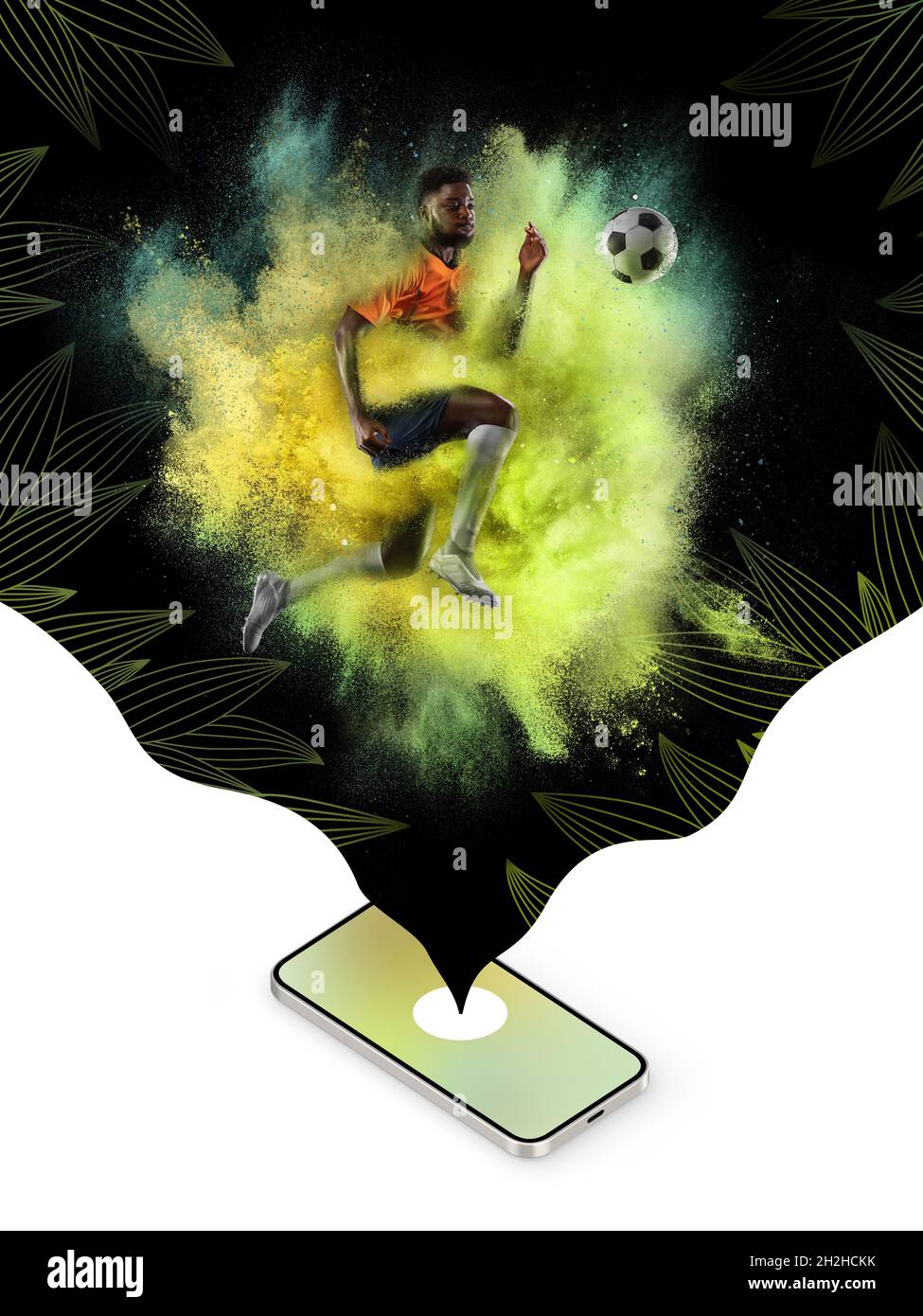 Contemporary art collage. Inspiration, idea, magazine style. Sport ...