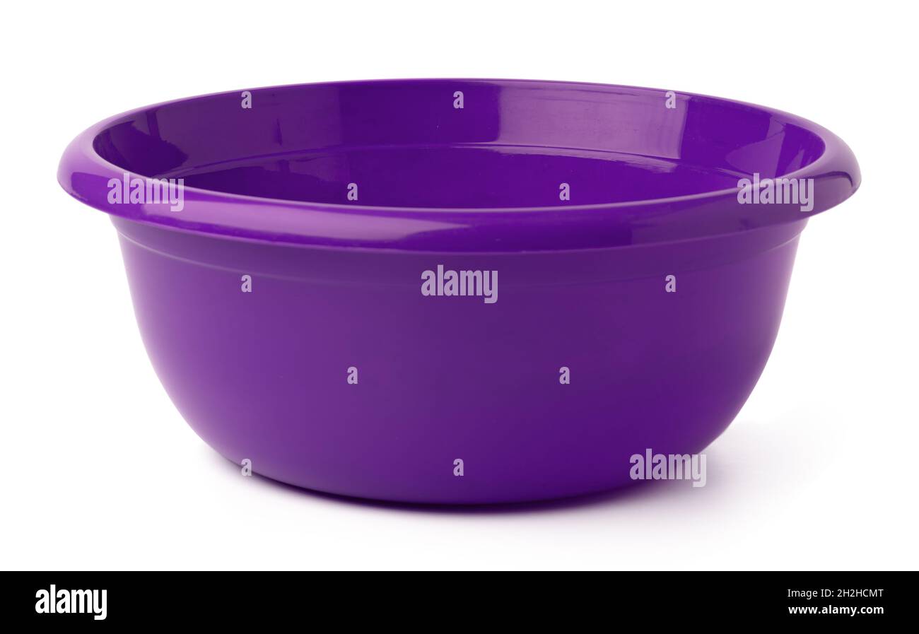Plastic empty basin isolated on white background Stock Photo - Alamy