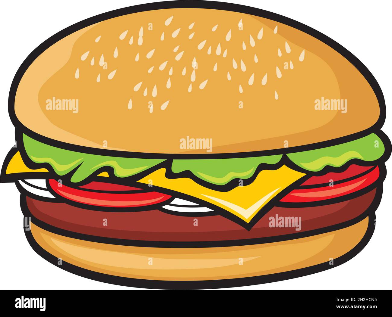 Hamburger vector illustration Stock Vector Image & Art - Alamy