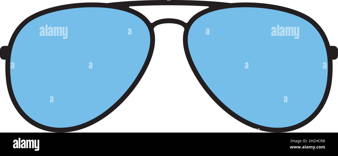 Aviator sunglasses color vector illustration Stock Vector Image & Art ...