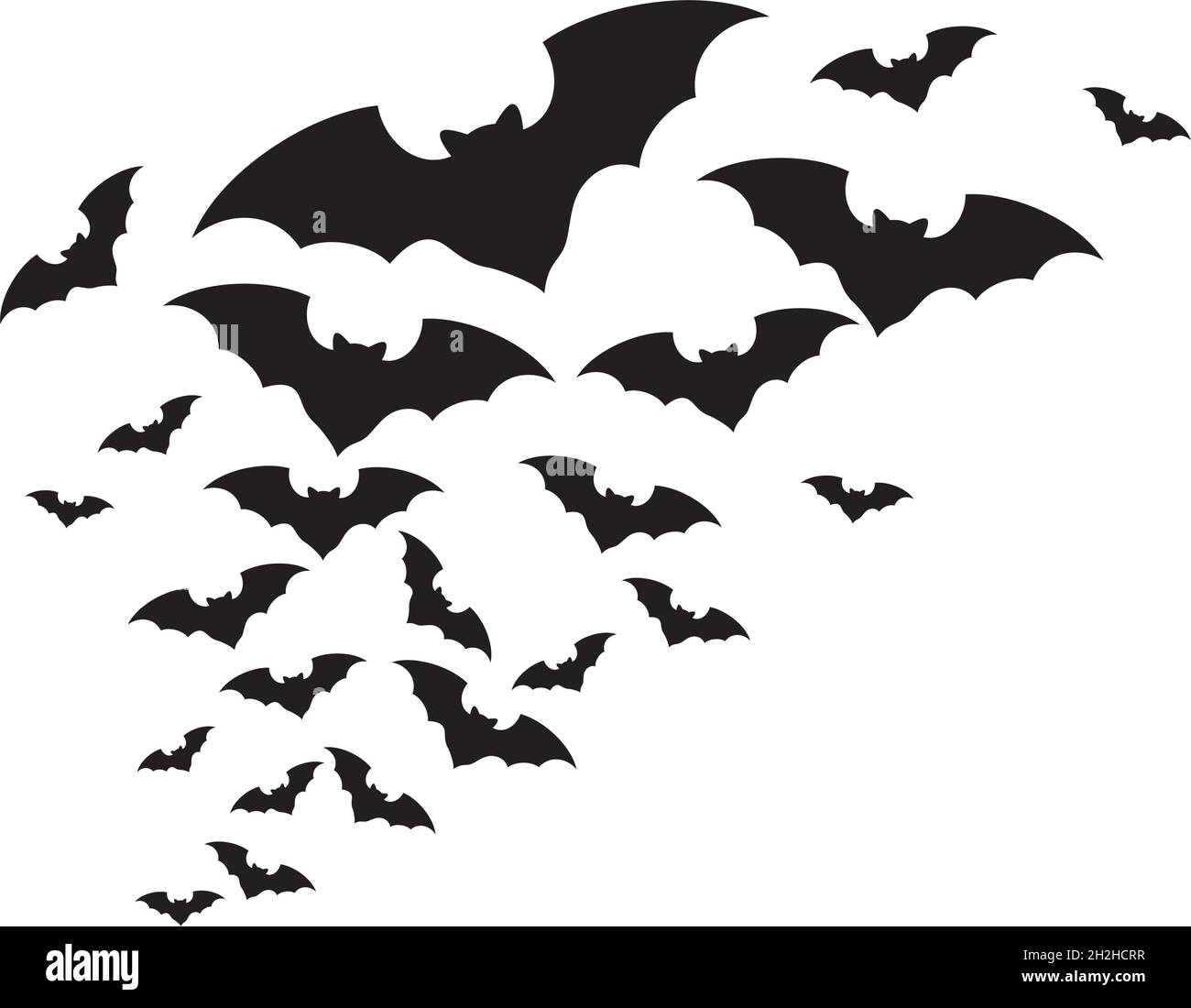Flock of bats vector illustration Stock Vector Image & Art - Alamy