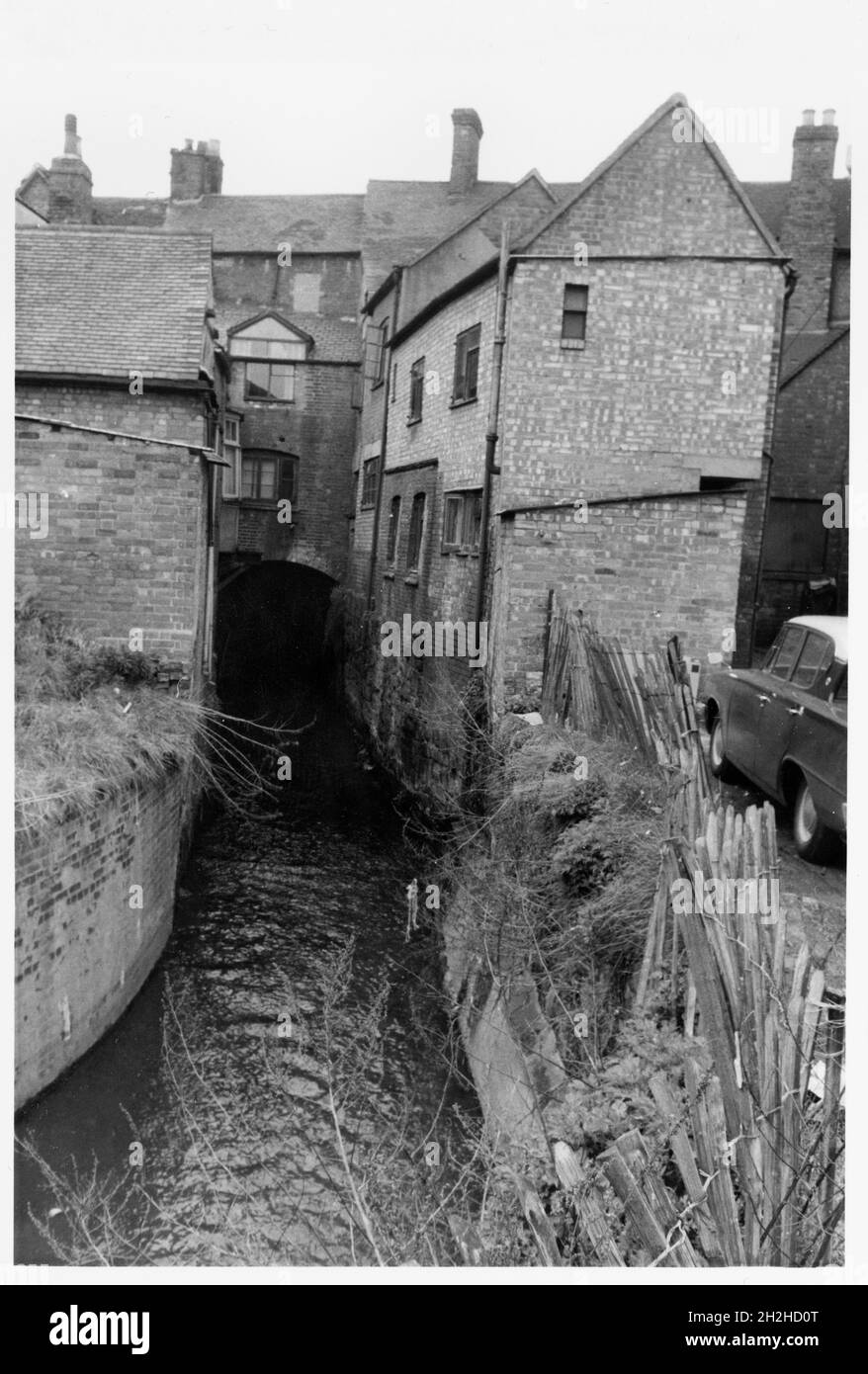 The Burges, Coventry, 1968. A view from Palmer Lane showing the River ...