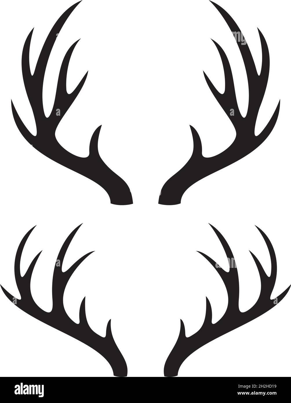 Deer horns vector illustration Stock Vector Image & Art - Alamy