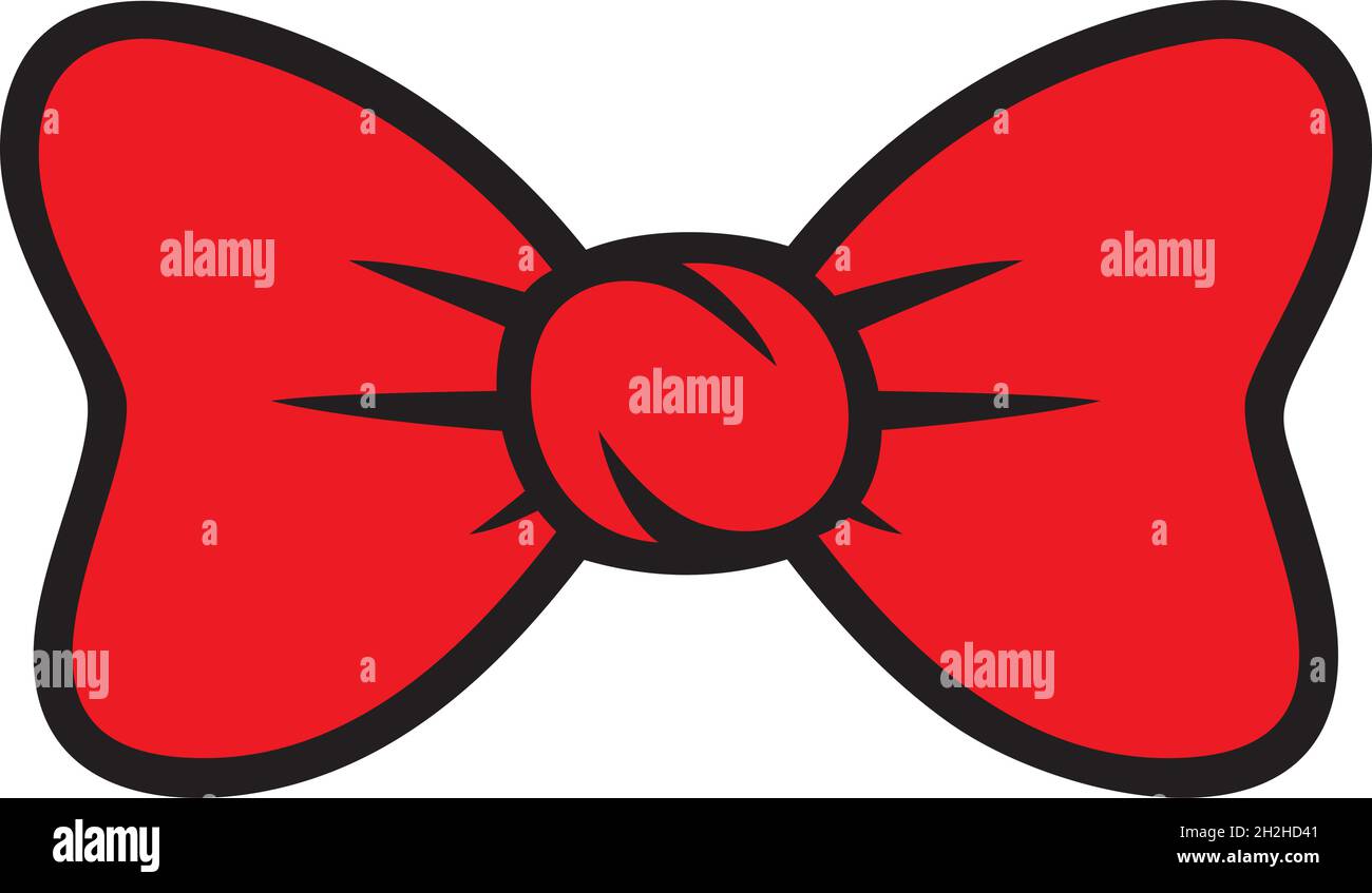 Red bow tie vector illustration Stock Vector Image & Art - Alamy