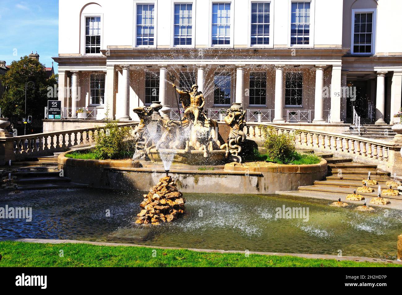 Neptune fountain outside the Municipal offices along the Promenade ...