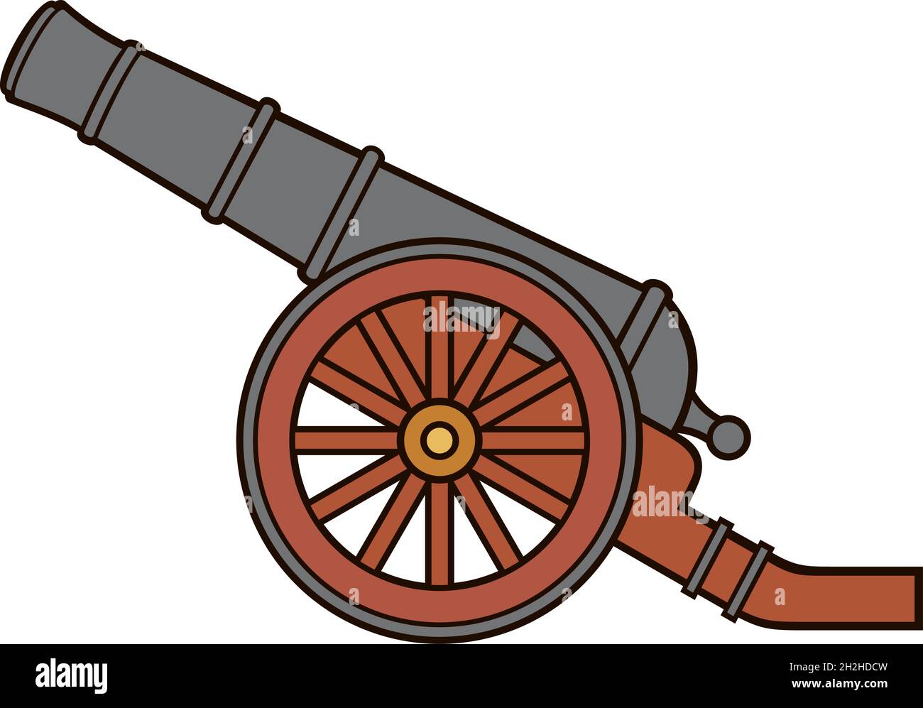 Ancient or pirate cannon vector illustration Stock Vector Image & Art ...