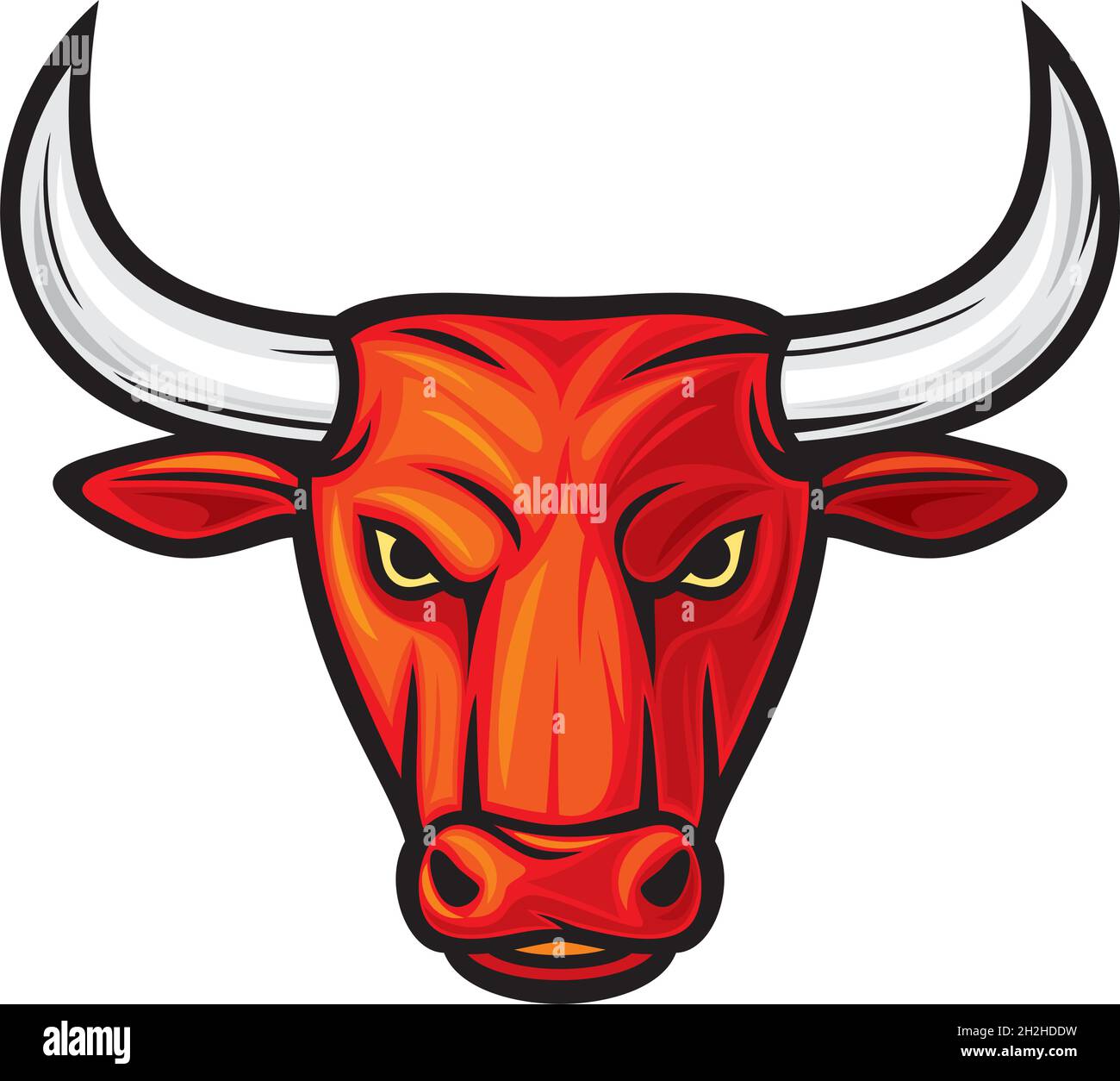Bull head vector illustration Stock Vector Image & Art - Alamy