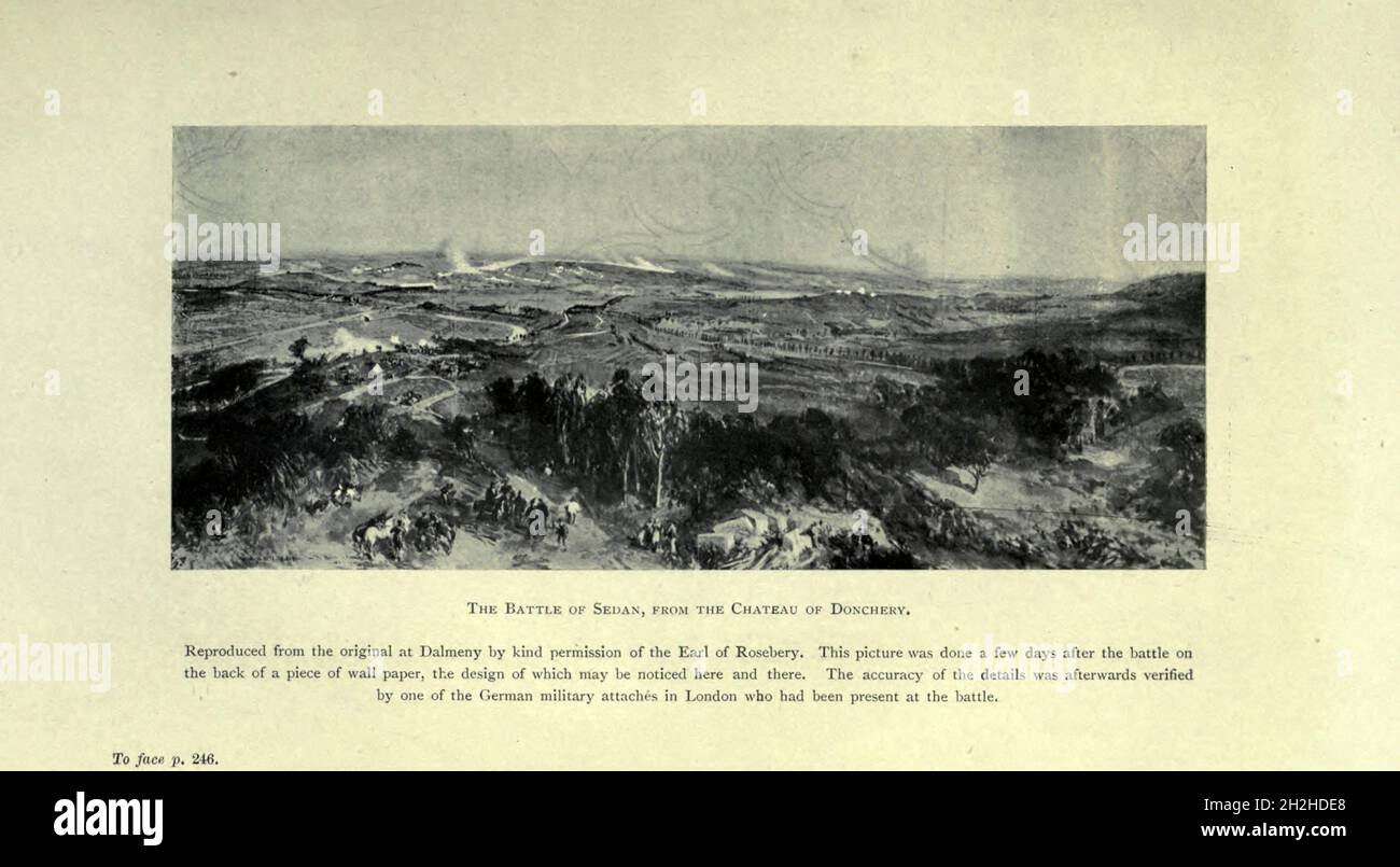 THE BATTLE OF SEDAN, FROM THE CHATEAU OF DONCHERY from the book ' The ...